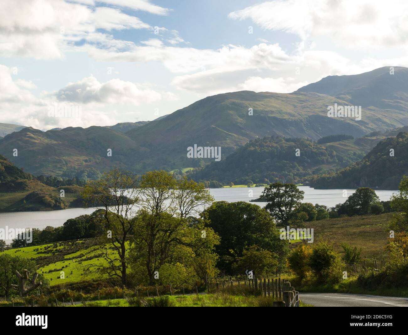 Looking down to Ullswater in Lake District National Parkand Lakeland ...