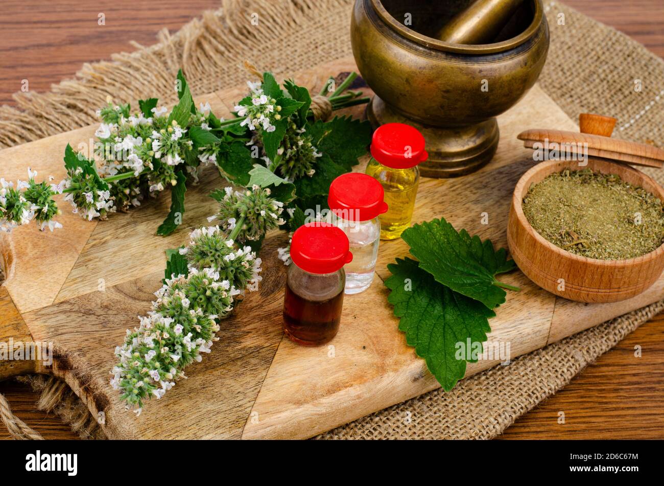 The use of herbs in folk medicine, bottles of tinctures. Studio Photo ...
