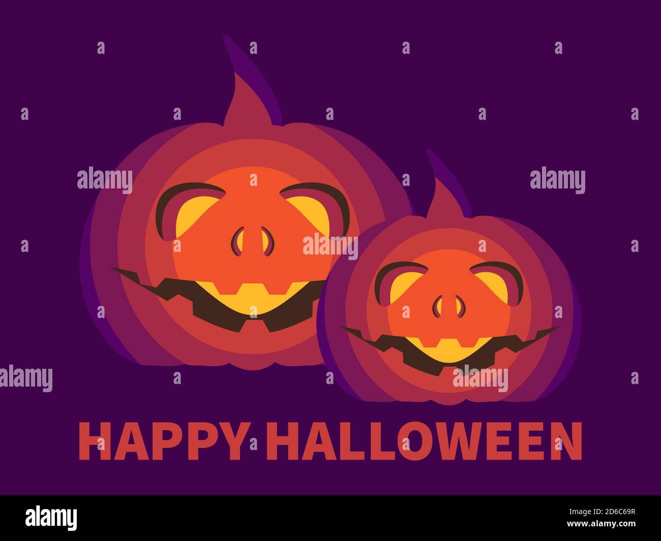 Happy Halloween, October 31st. Festive banner with colorful smiling ...
