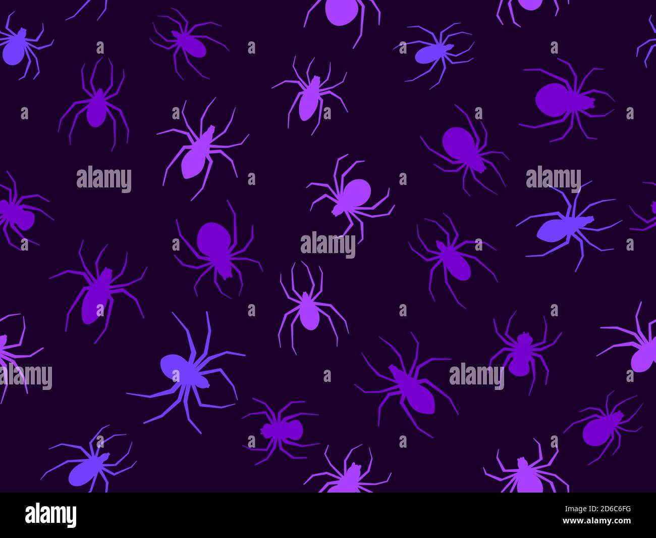 Spiders seamless pattern violet color. Halloween background with scary ...