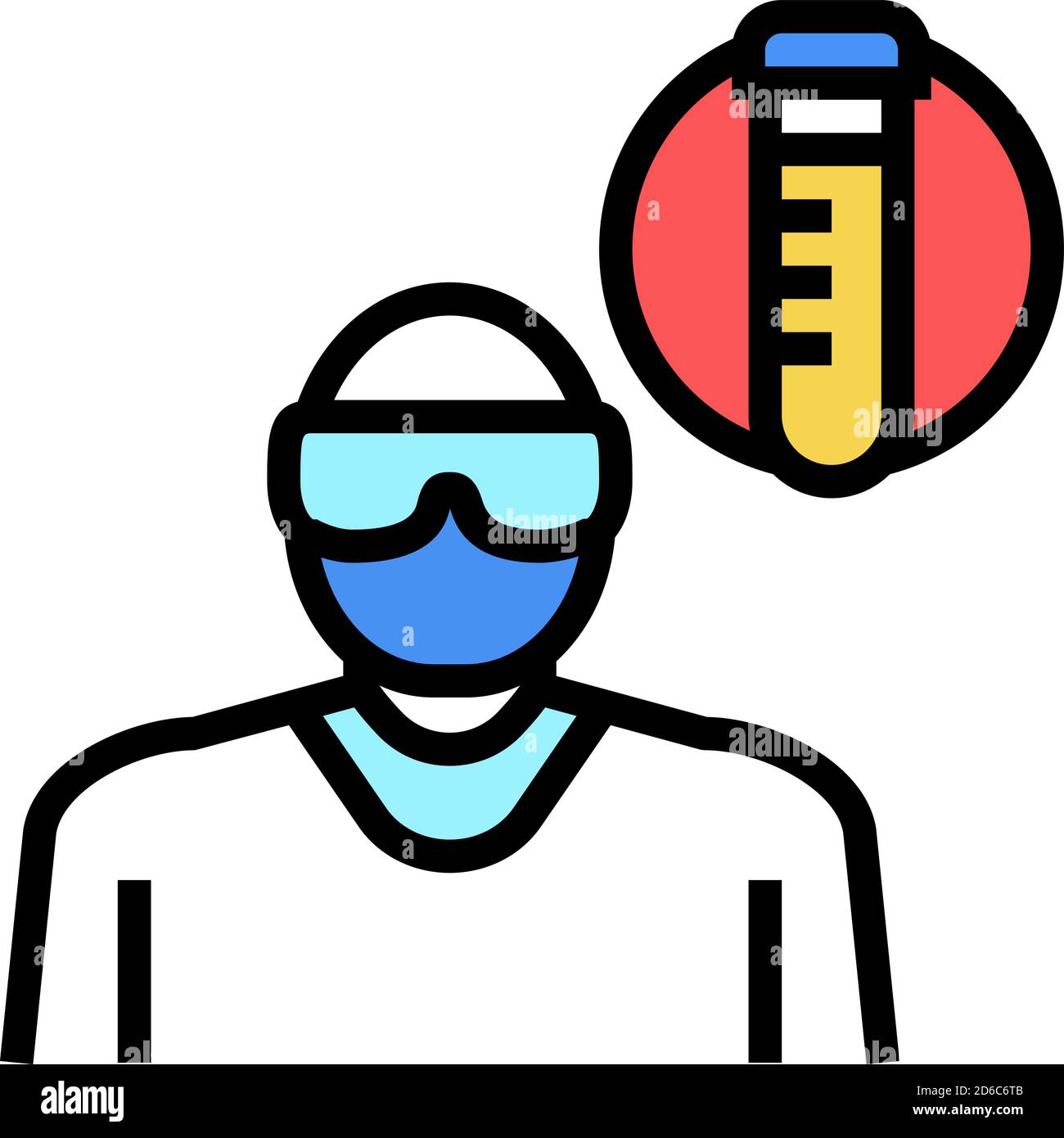 laboratory medicine specialist color icon vector illustration Stock ...