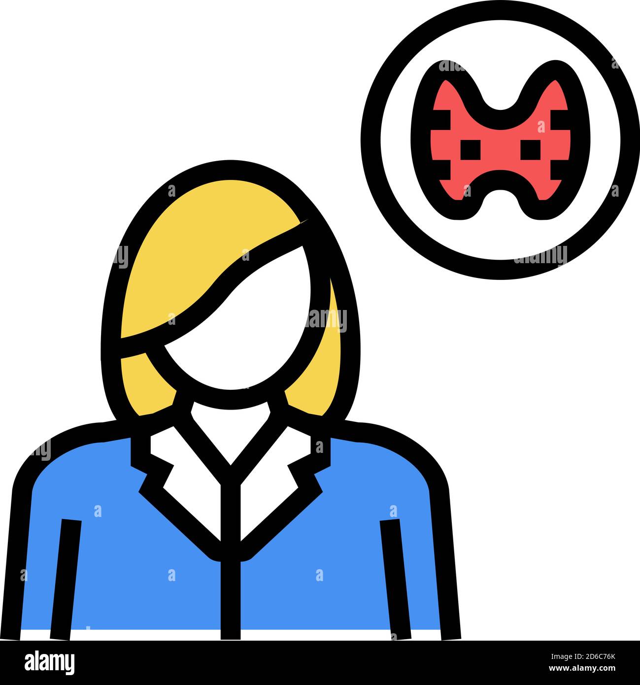 endocrinology medical specialist color icon vector illustration Stock ...