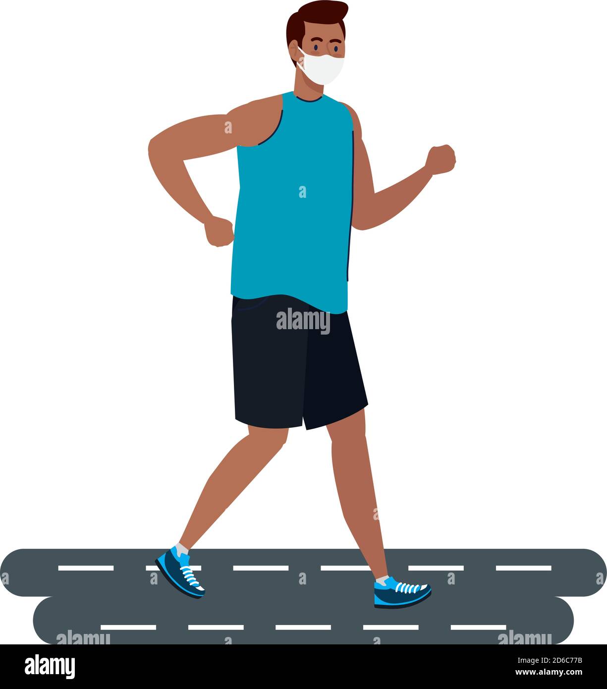 Social distancing on the street Stock Vector Images - Alamy