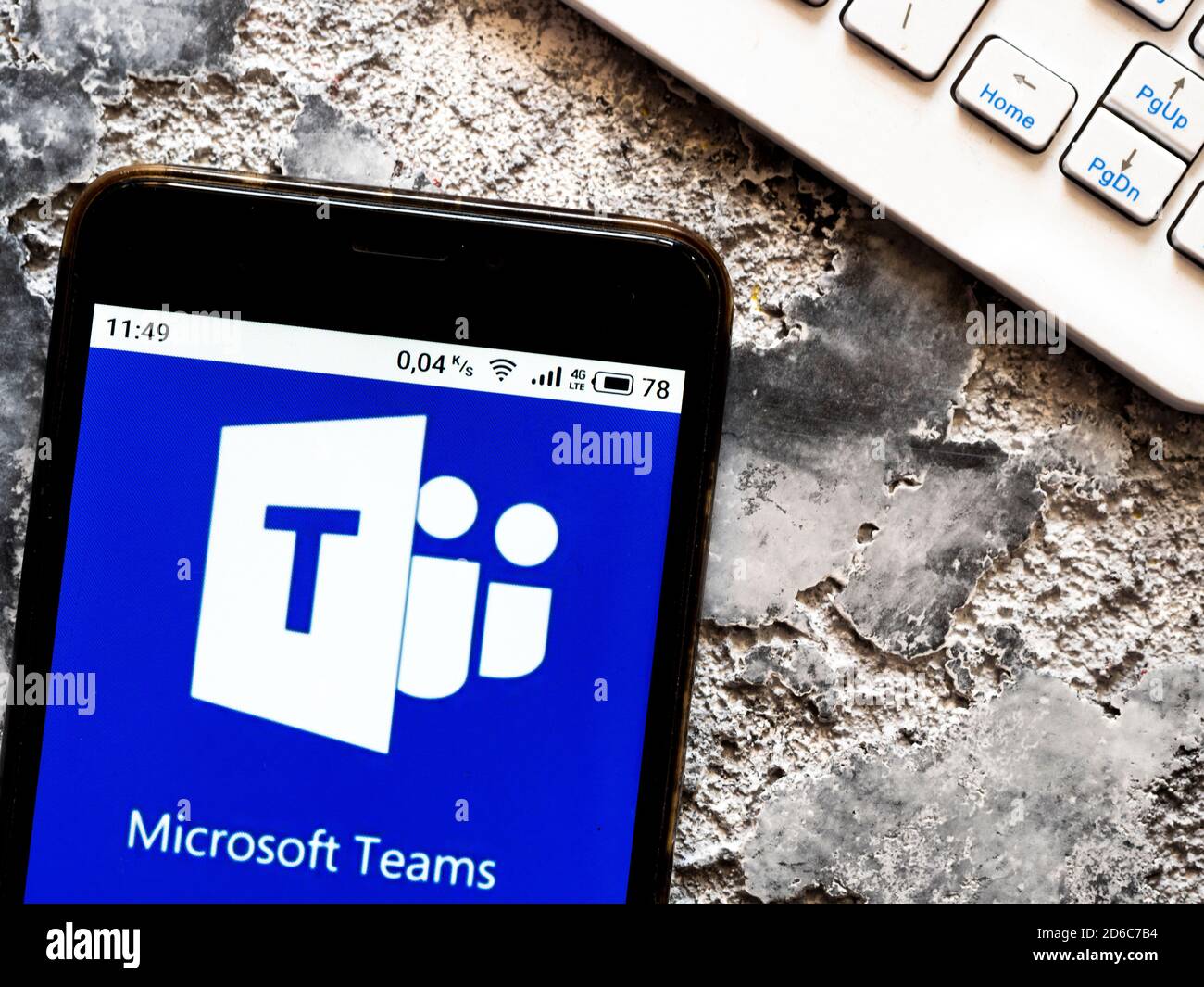 In this photo illustration a Microsoft Teams appliance by Microsoft ...