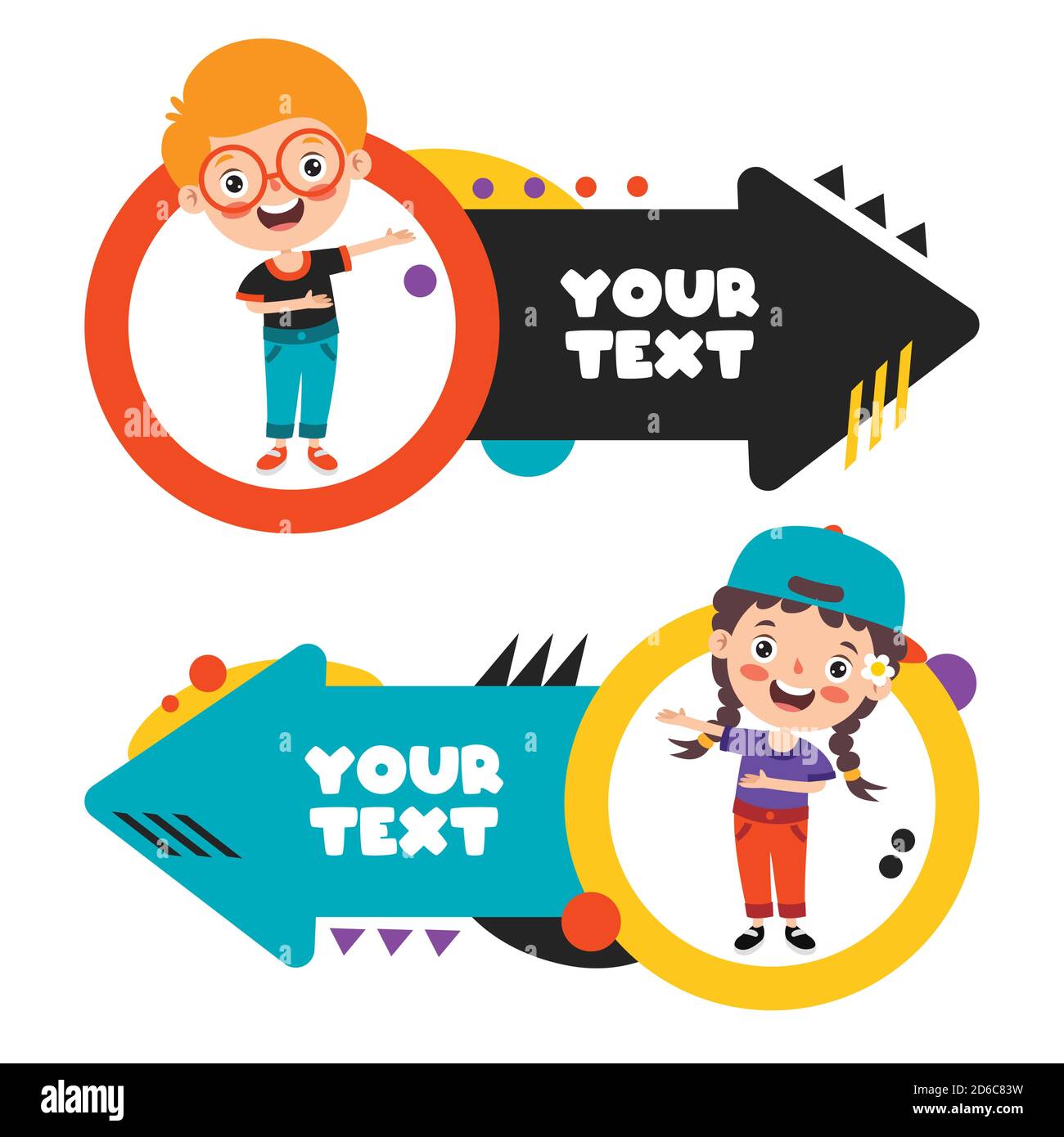 Girl pointing finger at boy Stock Vector Images - Alamy