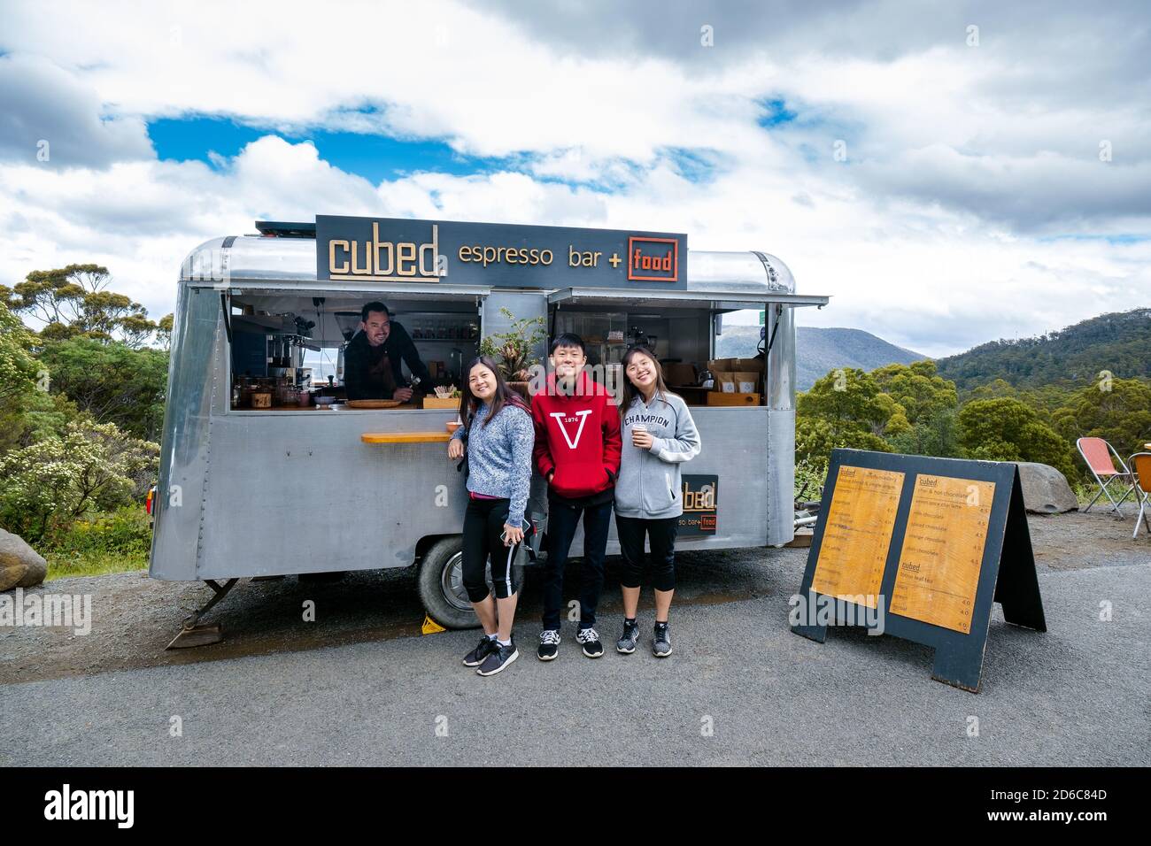TASMANIA, AUSTRALIA - Dec 18, 2019: A coffee at Cubed becomes more than ...
