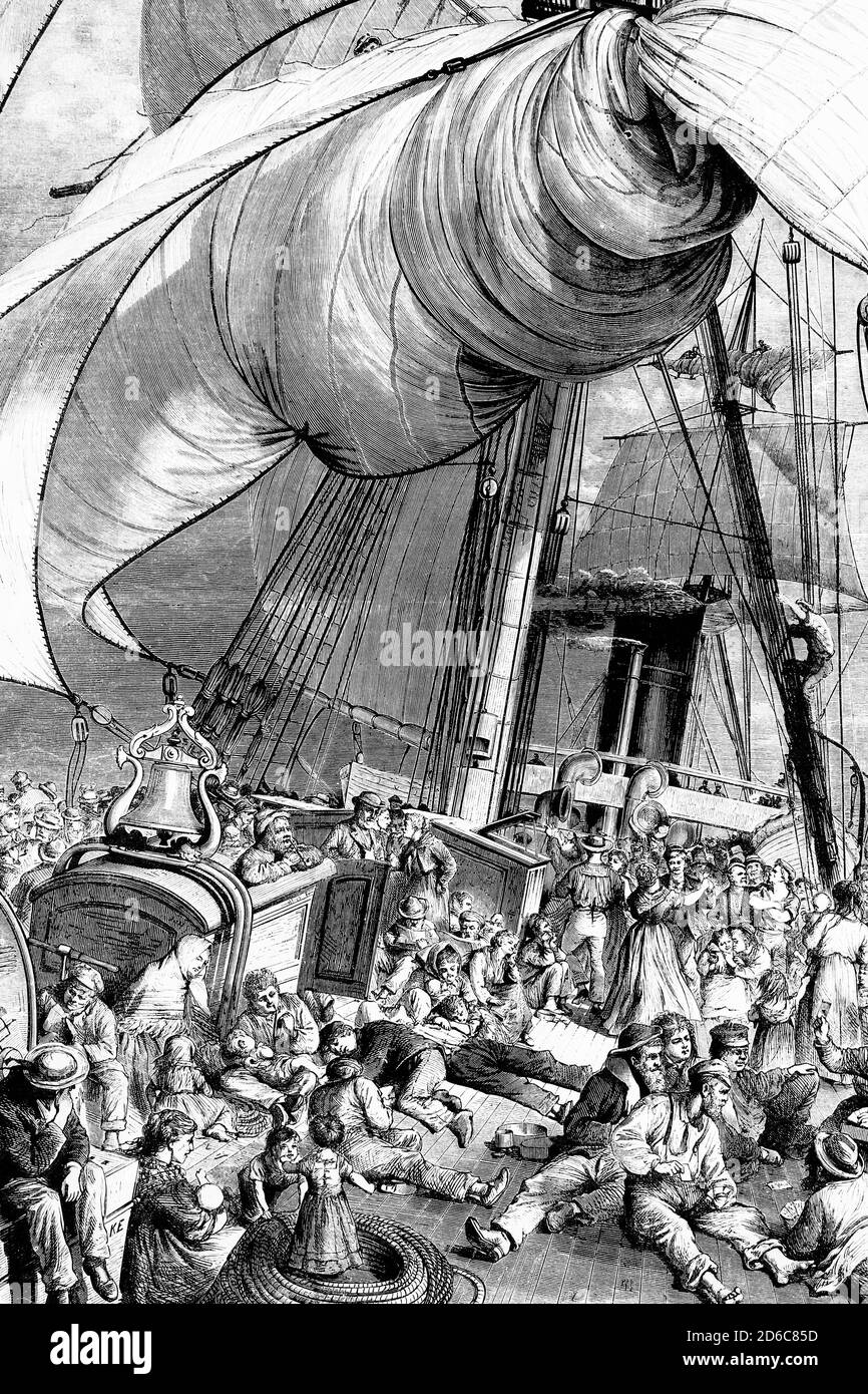 Emigrant ship 19th century hi-res stock photography and images - Alamy