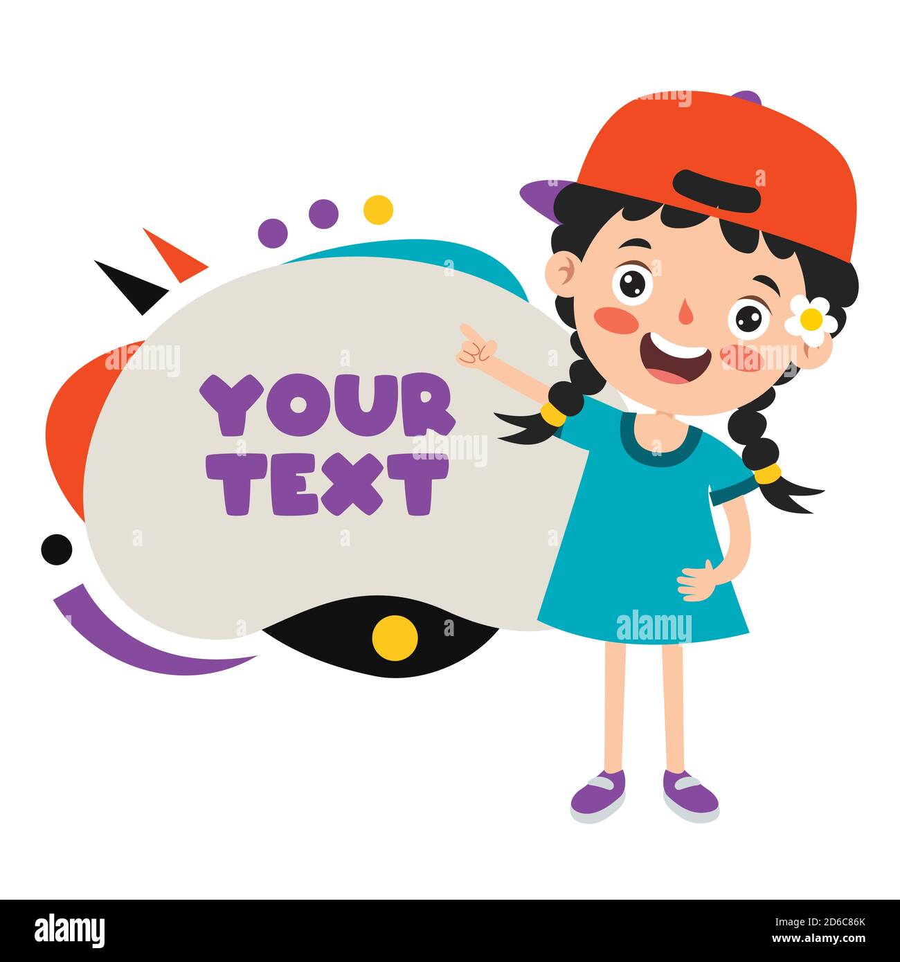 Funny Child Presenting And Pointing Stock Vector Image & Art - Alamy