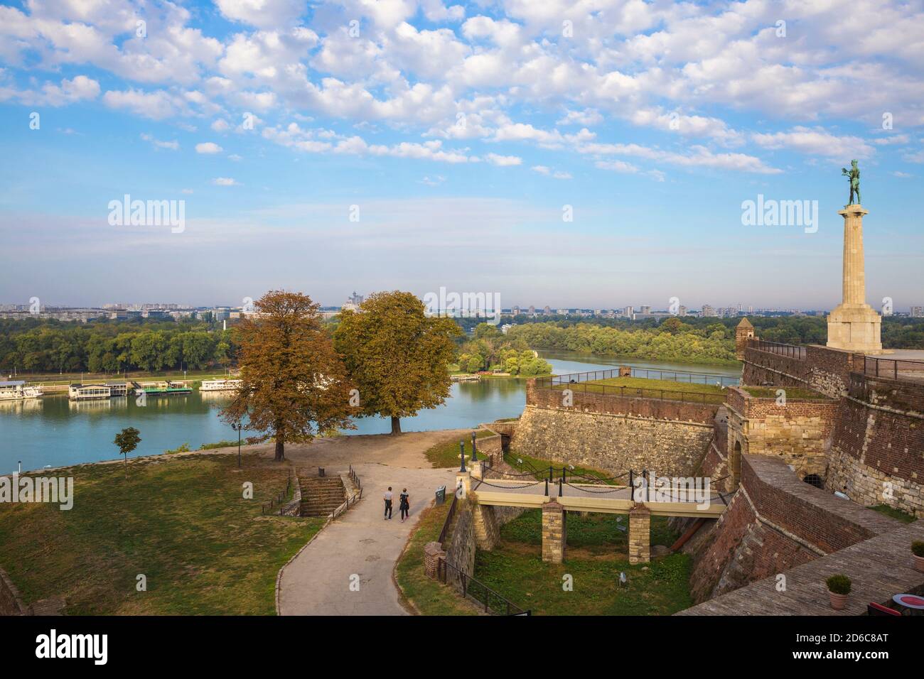 Serbia, Belgrade, Kalemegdan Park, Victor Monument at Belgrade Fortress ...