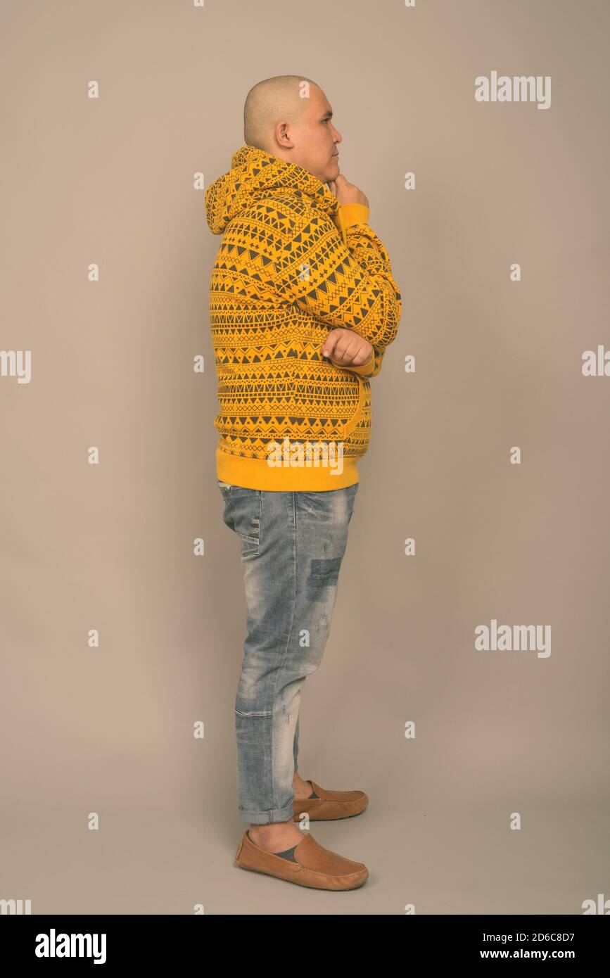 Retro fat bald man hi-res stock photography and images - Alamy