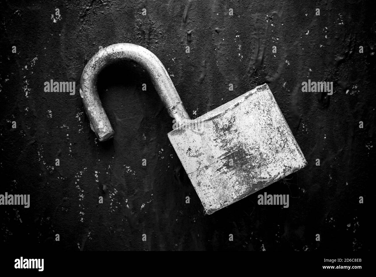 Padlock iron Black and White Stock Photos & Images - Alamy