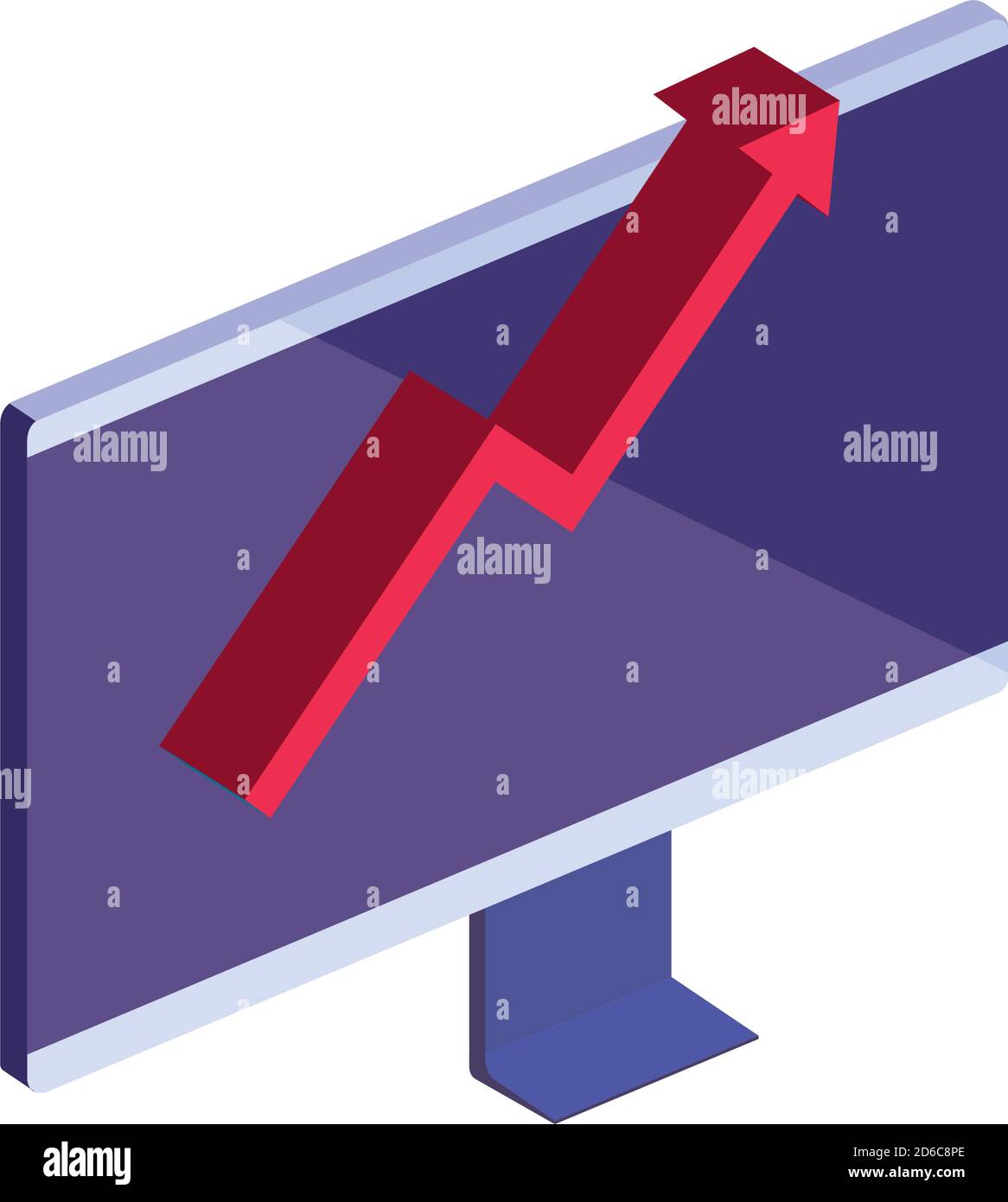 arrow increase on computer 3d vector design Stock Vector Image & Art ...