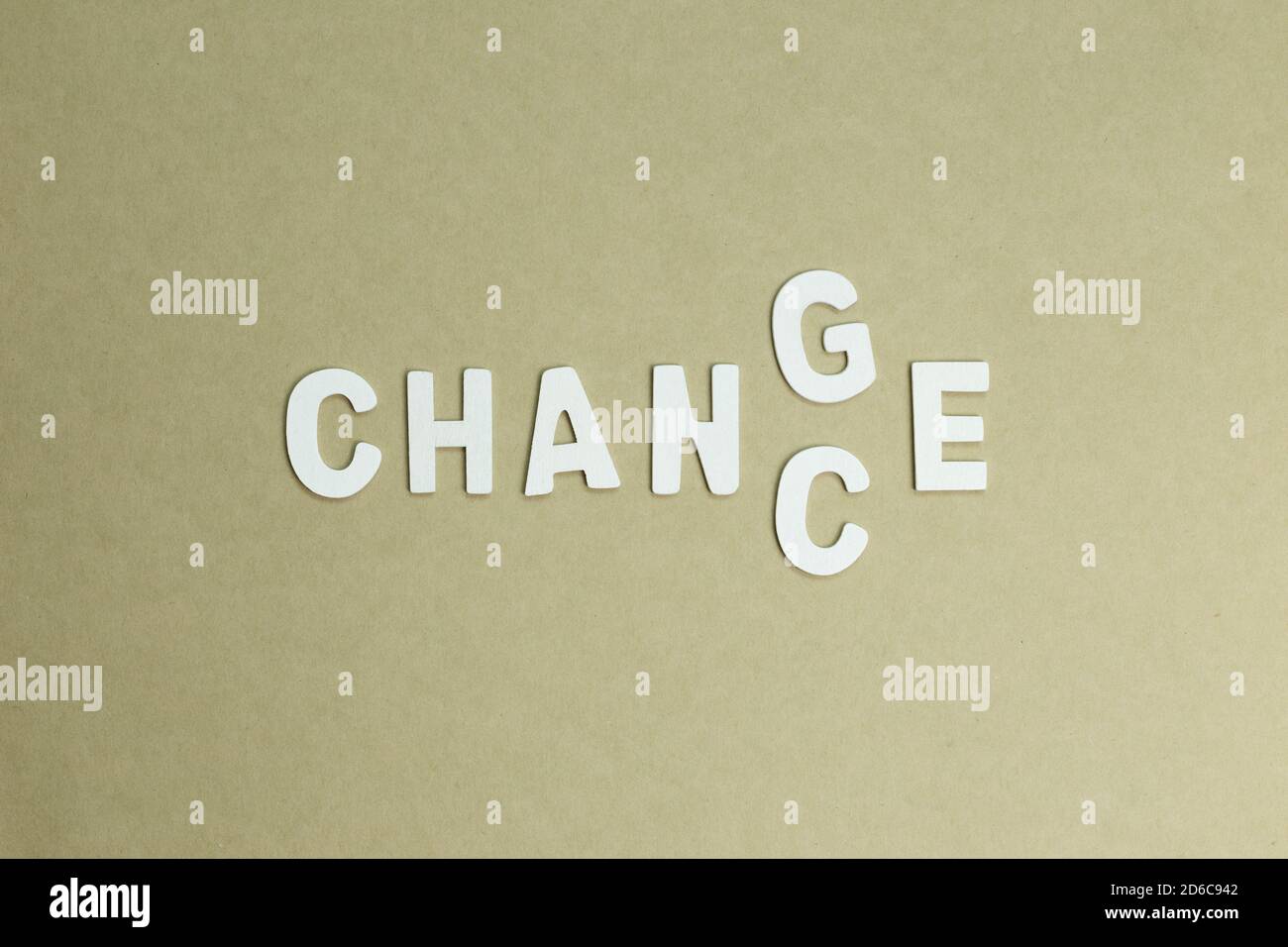 Word change to chance. Opportunity, development concept Stock Photo - Alamy