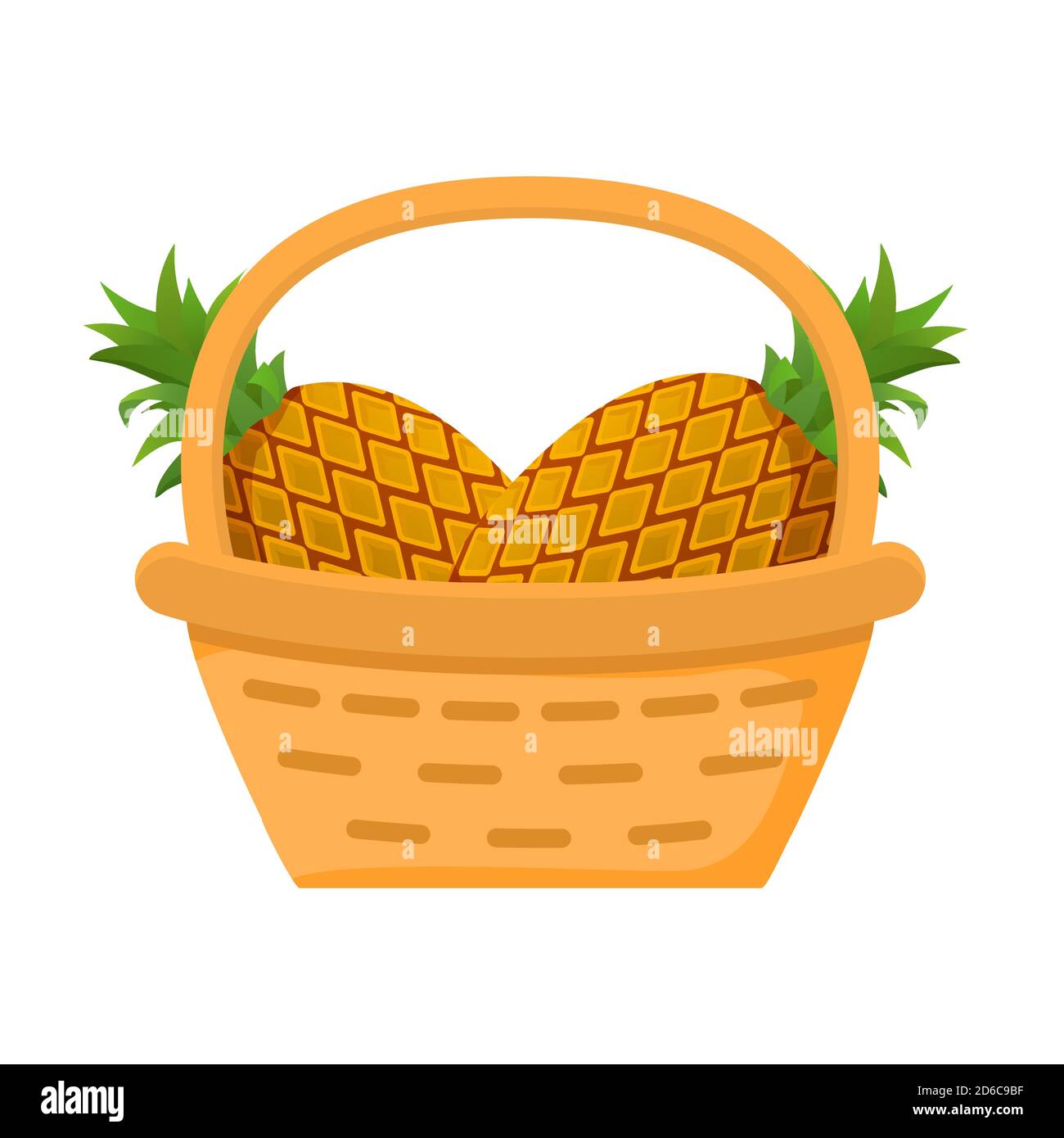 Empty Cartoon Fruit Basket
