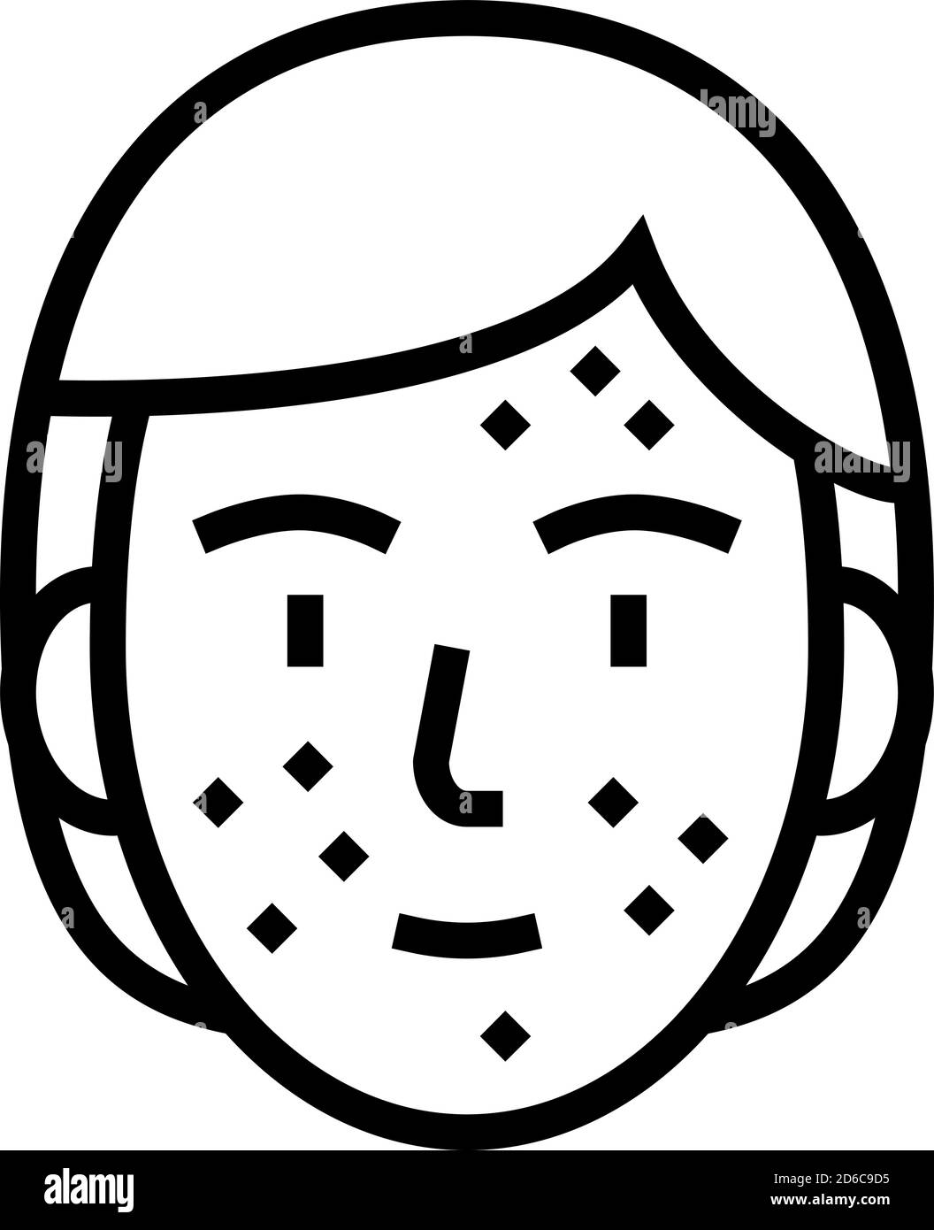 face skin rash line icon vector illustration Stock Vector Image & Art ...