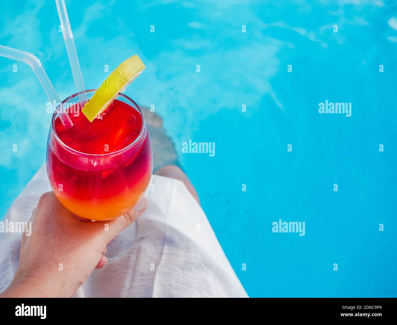 Beautiful cocktail glass. View from above, close-up Stock Photo - Alamy