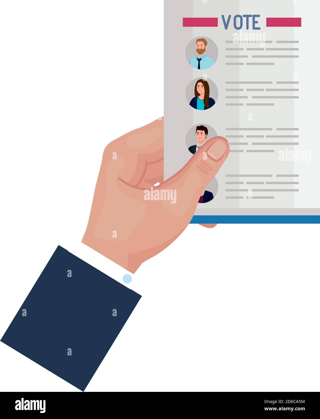 hand holding vote paper vector design Stock Vector Image & Art - Alamy