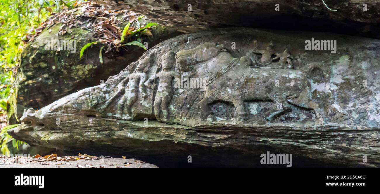 Siem Reap, Cambodia Kbal Spean This Cambodian riverbed is covered in ...