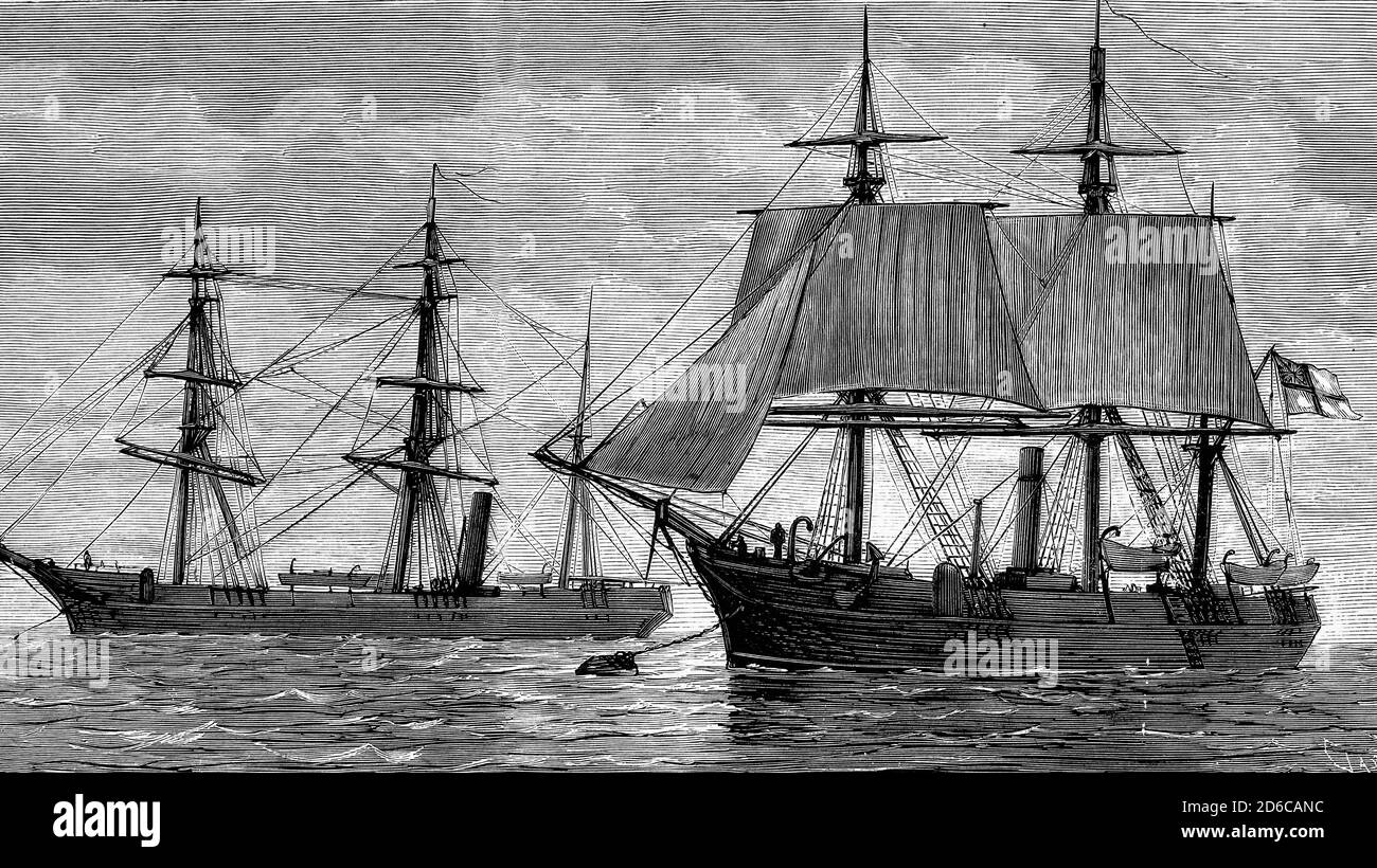 Ships replica Black and White Stock Photos & Images - Alamy