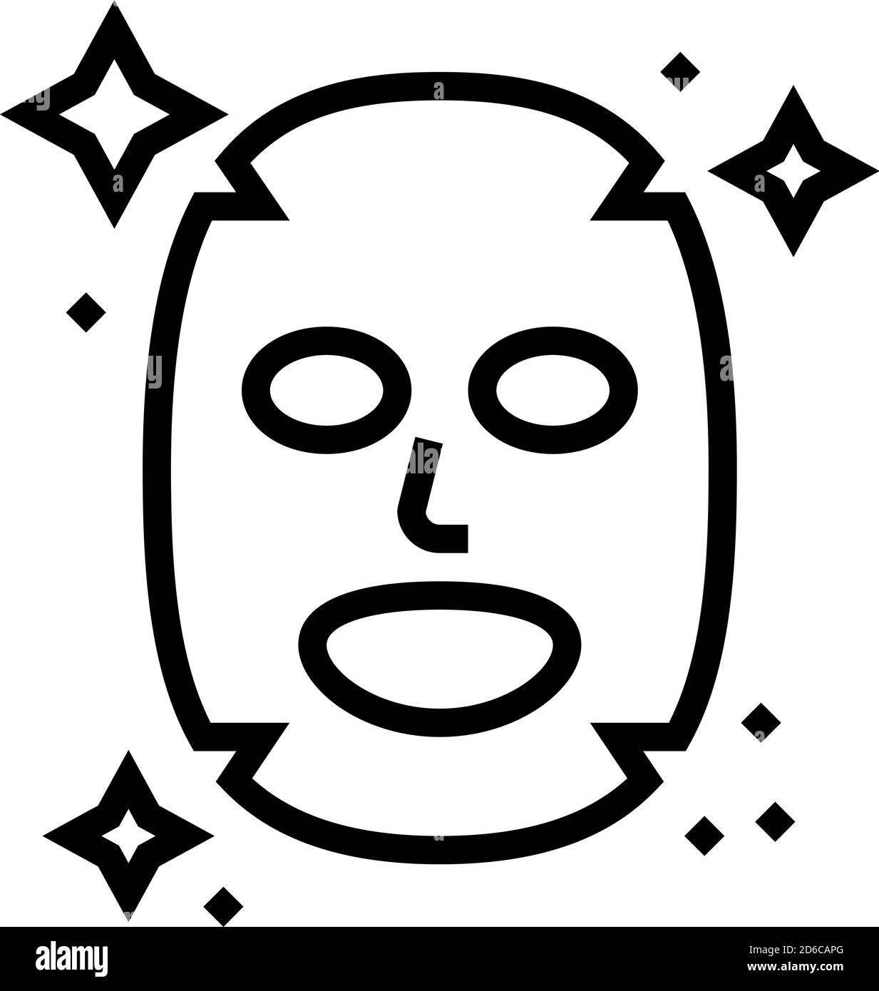 facial mask line icon vector black illustration Stock Vector Image ...