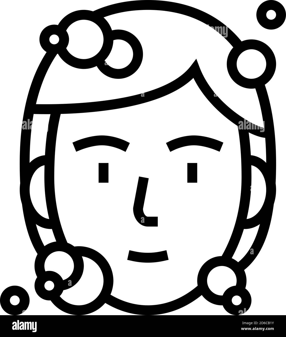 washing face line icon vector black illustration Stock Vector Image ...