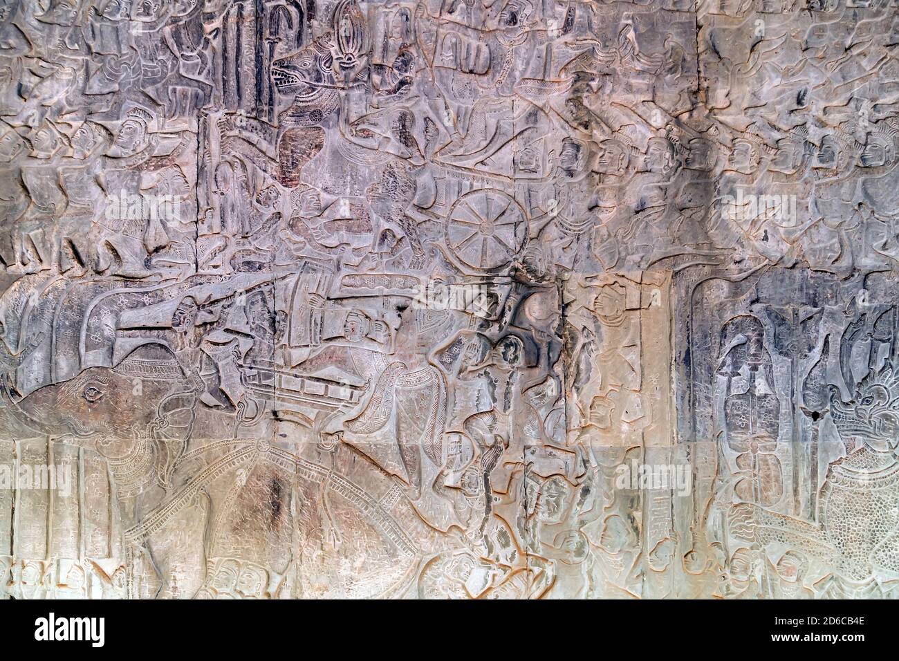Angkor wat demon relief cambodia hi-res stock photography and images ...