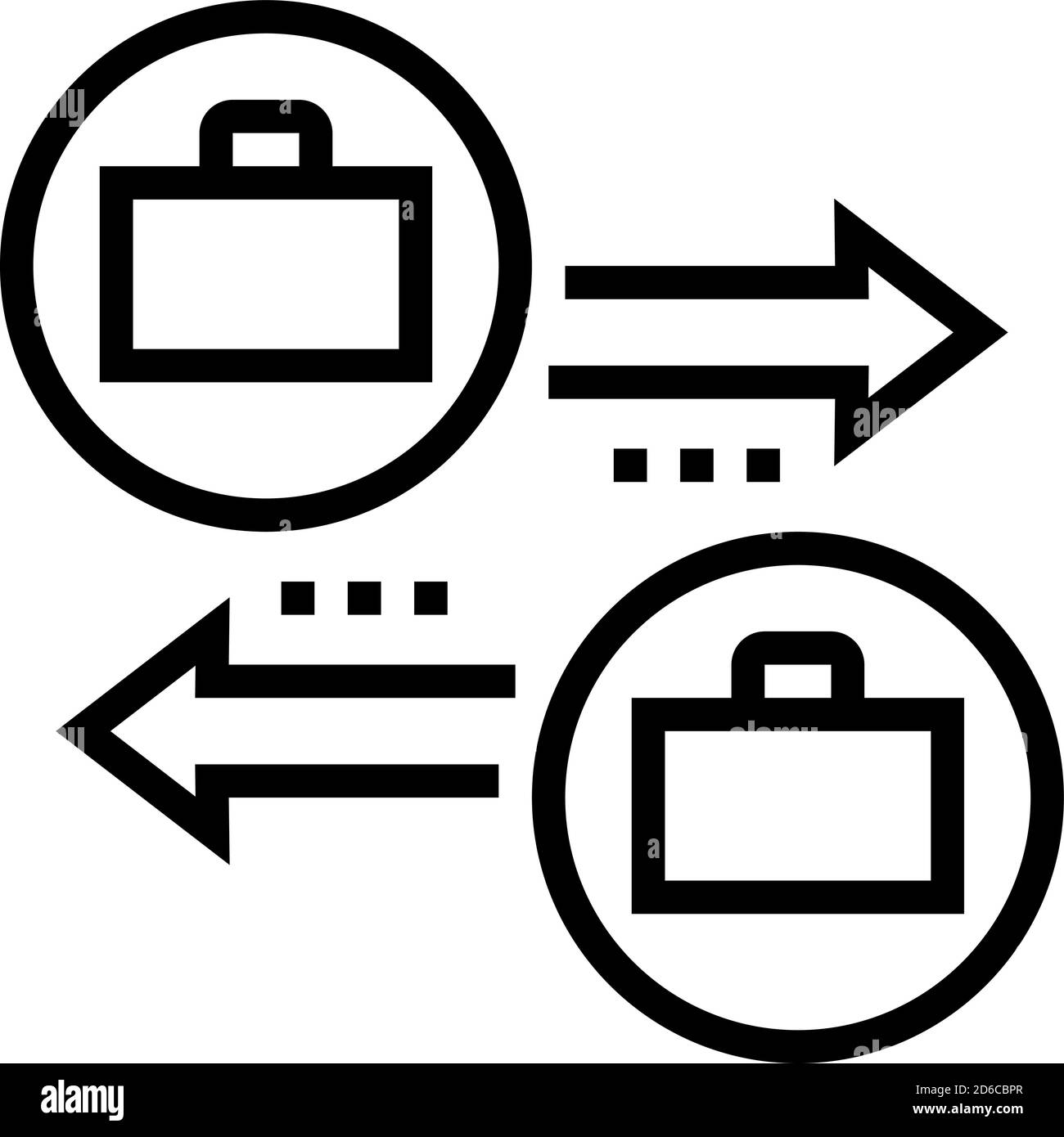 job change line icon vector black illustration Stock Vector Image & Art ...