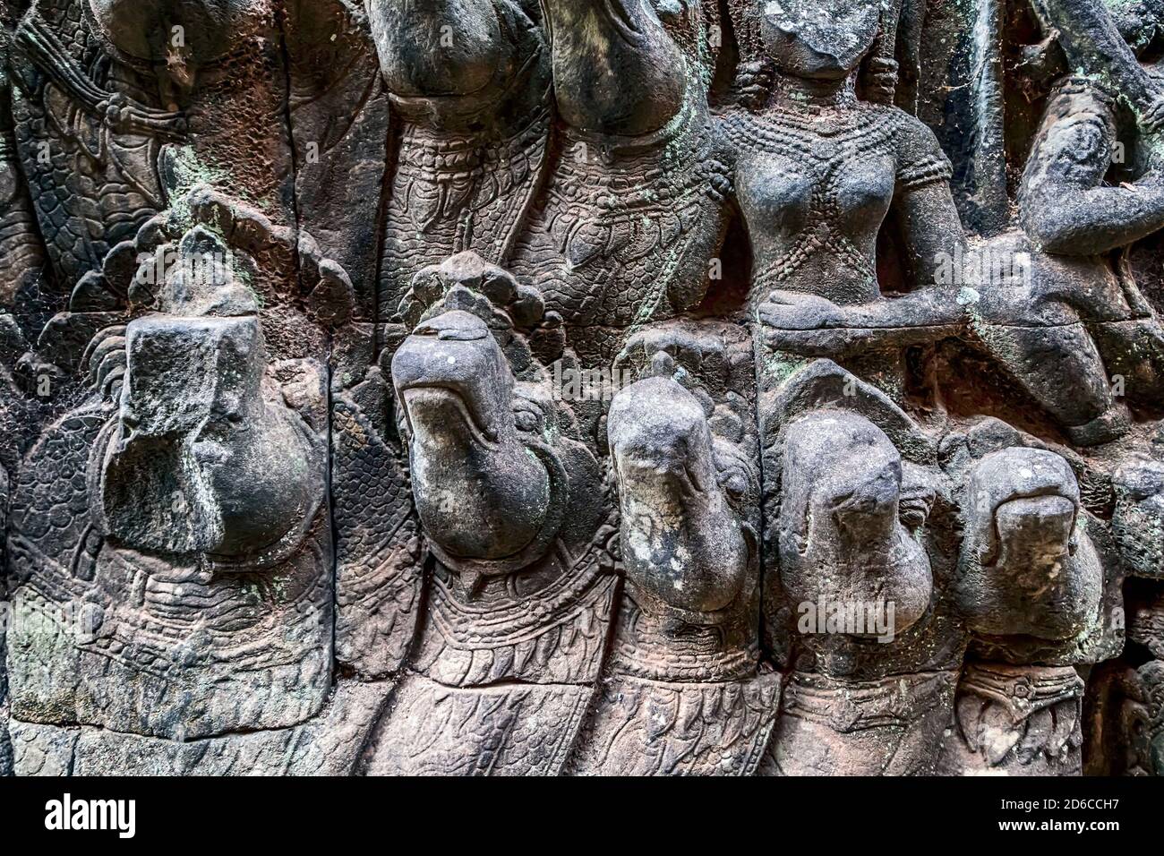 Bas reliefs Angkor Wat Temple Khmer art Cambodia Stock Photo - Alamy