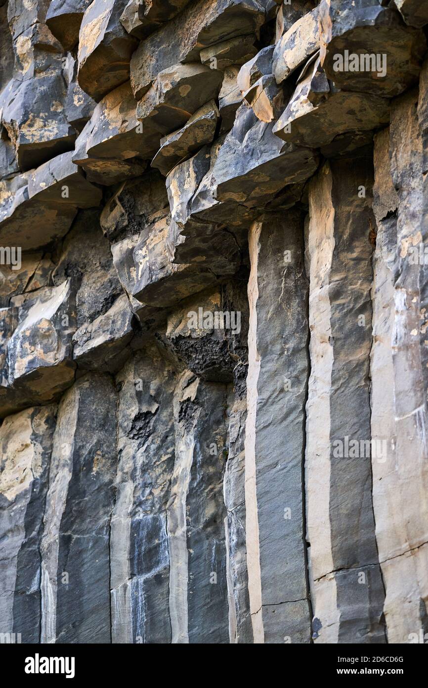 Basalt columns formed through an extinct volcano Stock Photo - Alamy