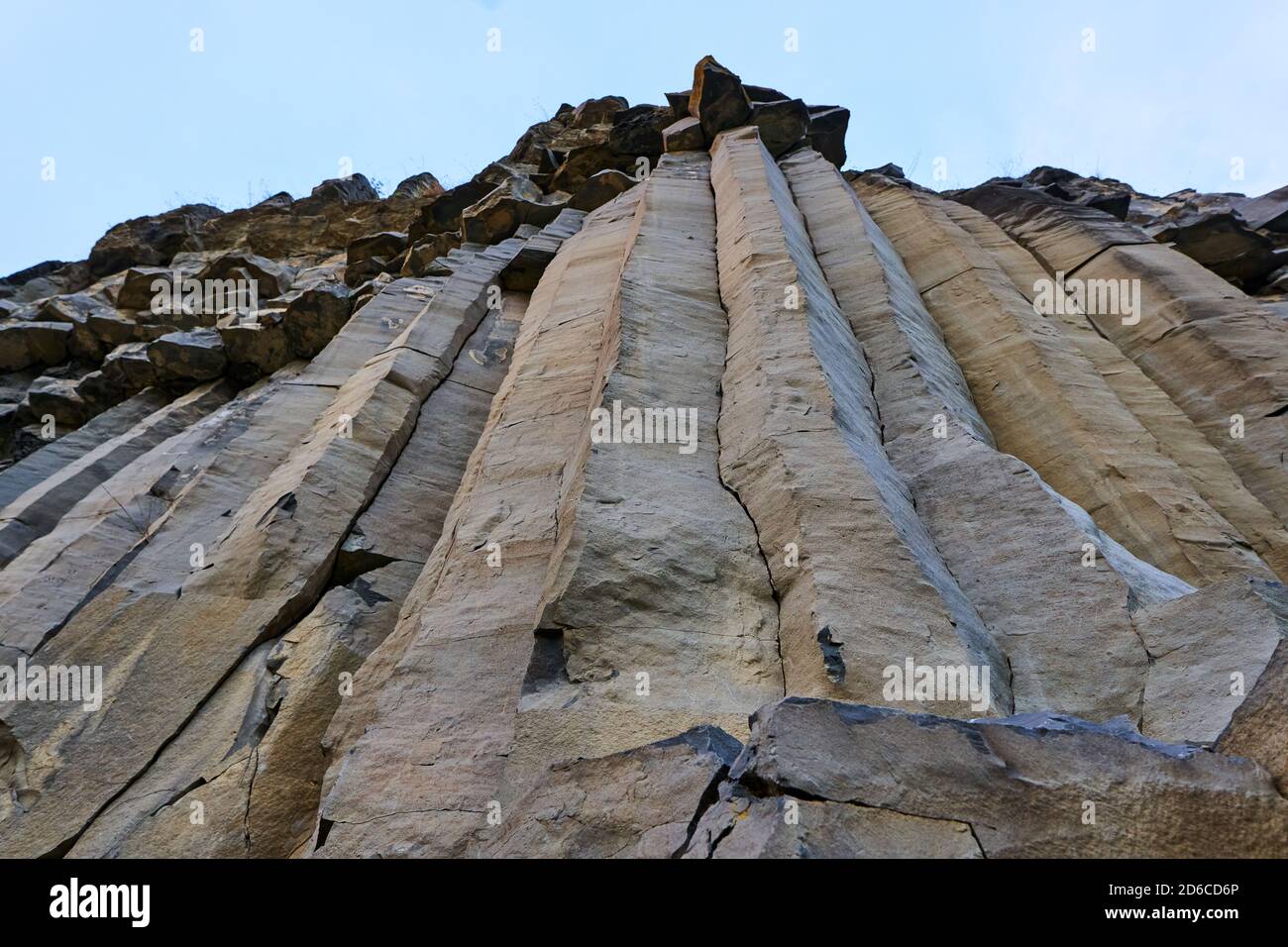 Basalt columns formed through an extinct volcano Stock Photo - Alamy