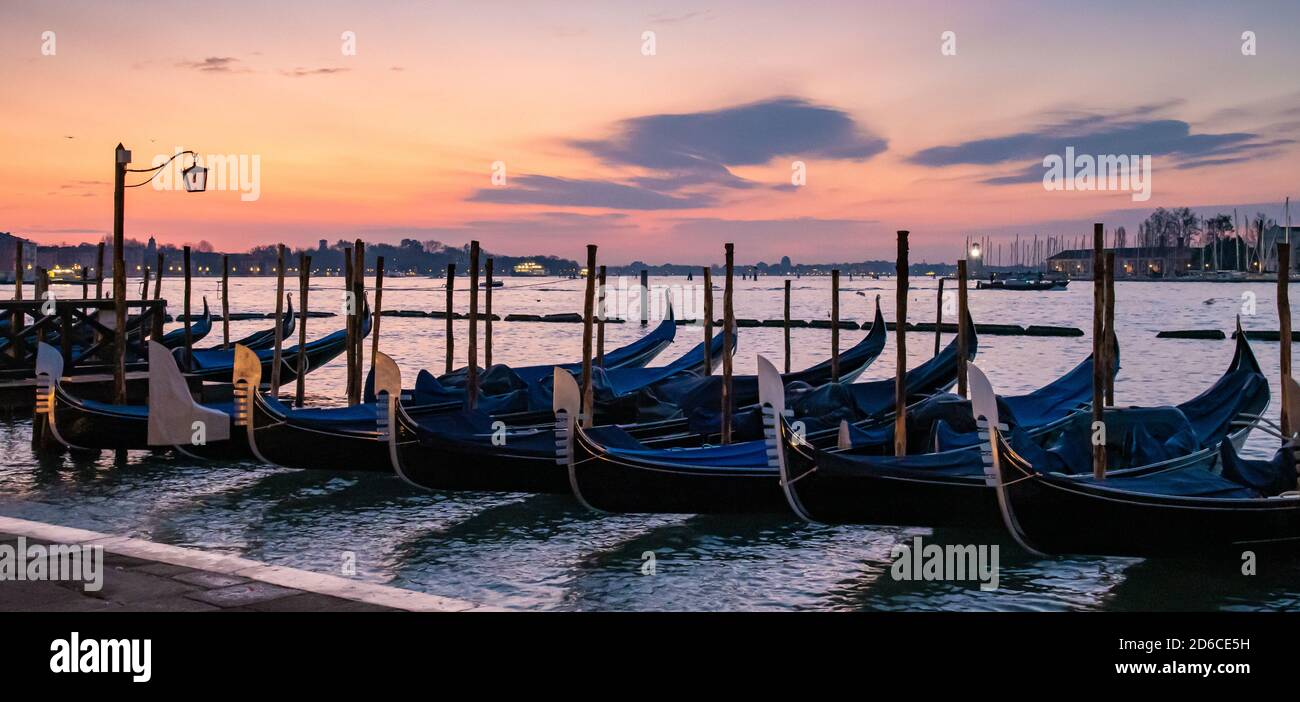 Dawn on Venetian Waterfront Stock Photo - Alamy