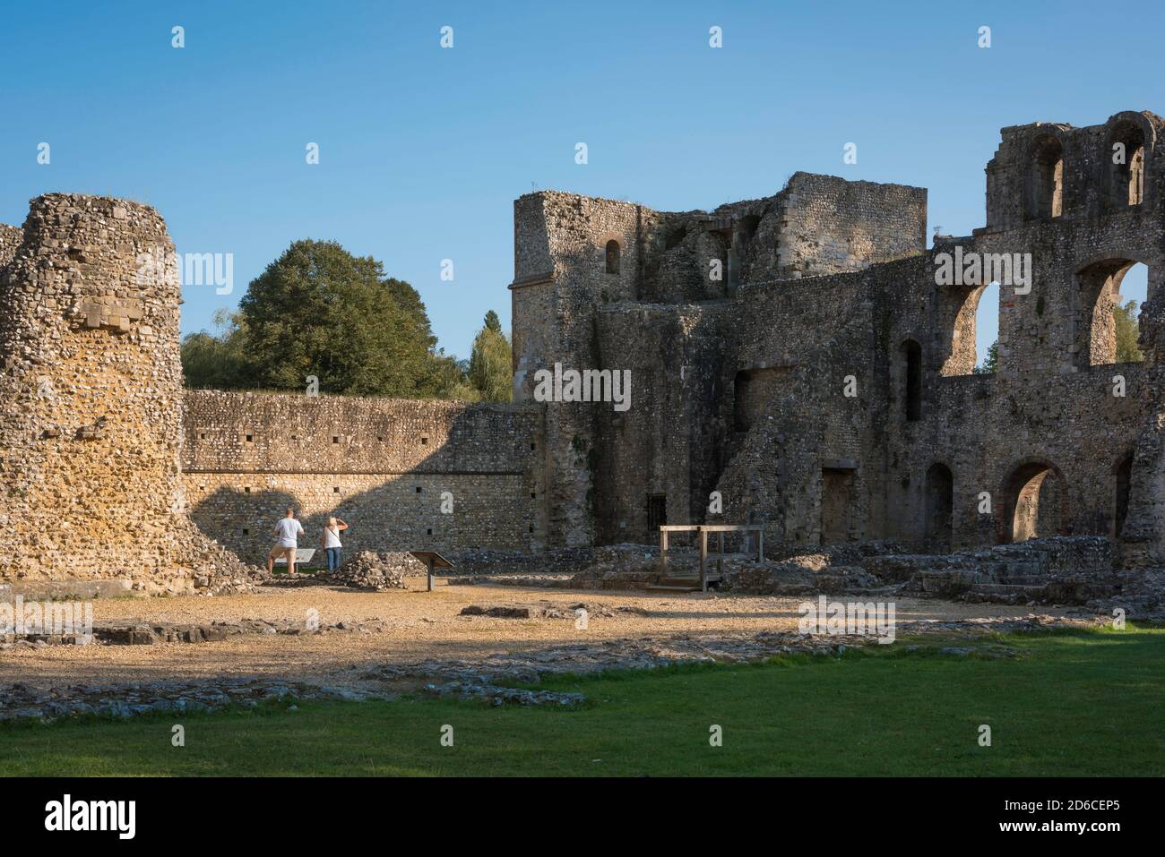 Wolvesey Castle Winchester, view in summer of the ruins of Wolvesey ...