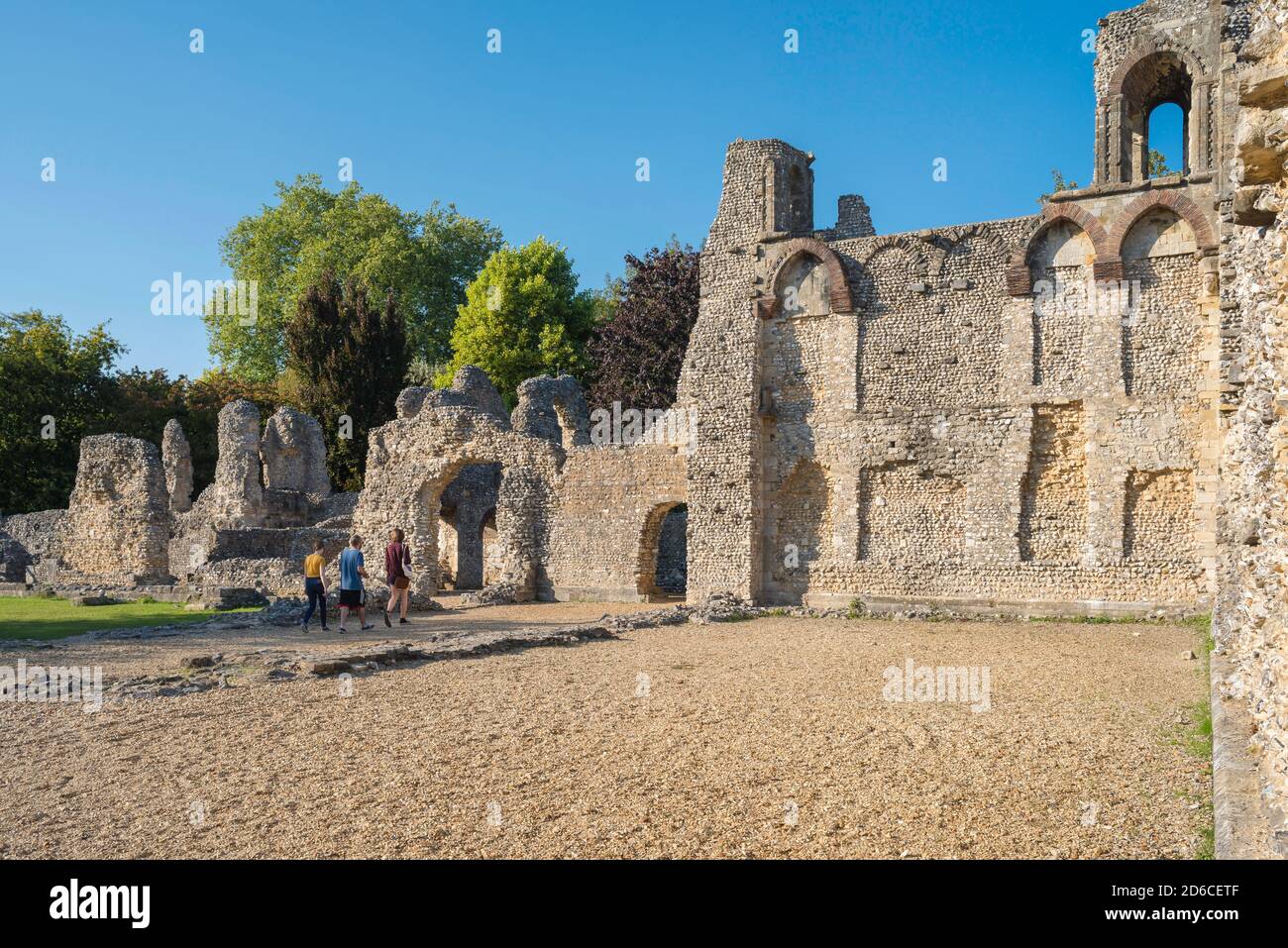 Wolvesey Castle Winchester, view in summer of the ruins of Wolvesey ...