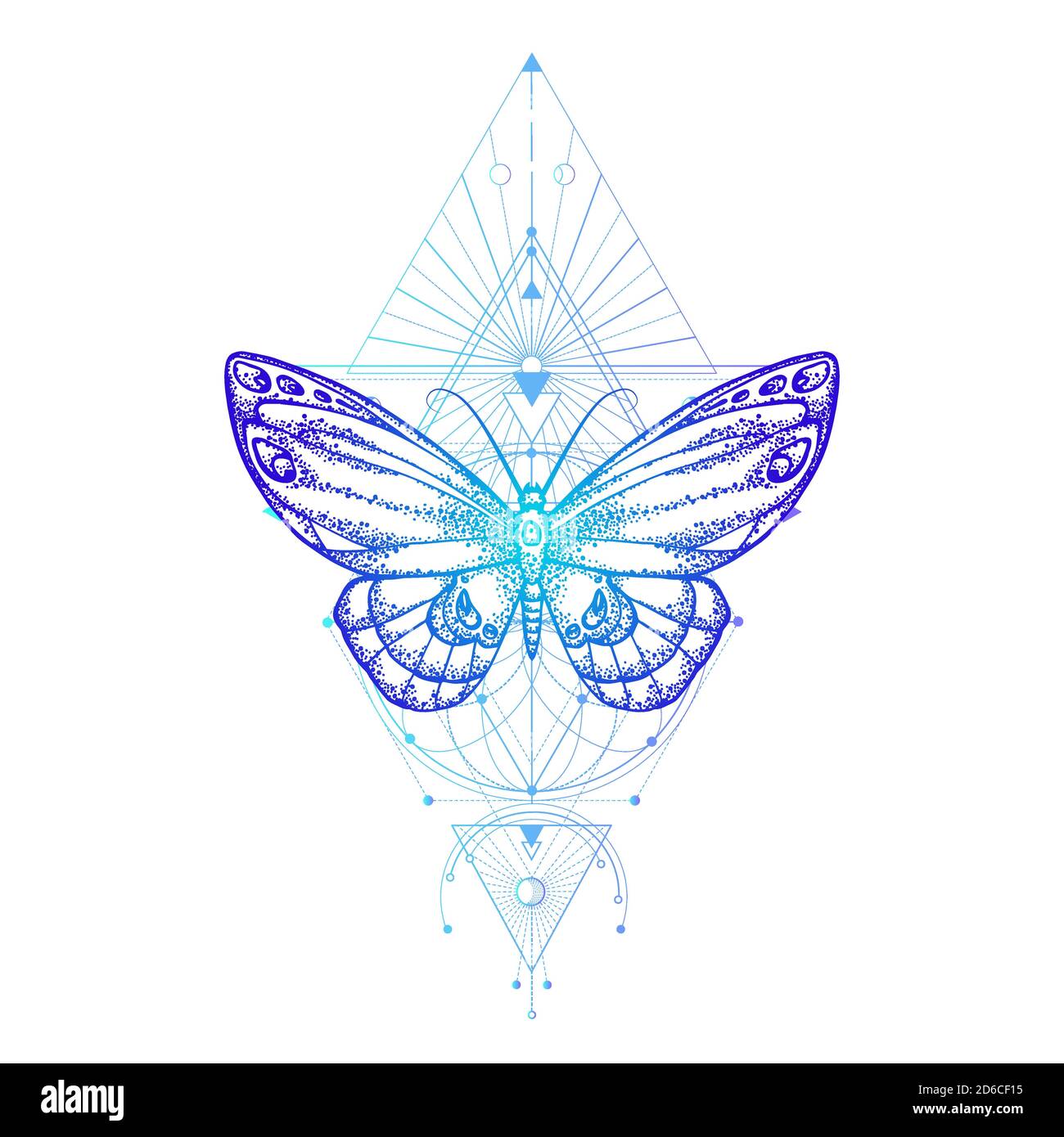 Geometric Butterfly Tattoo