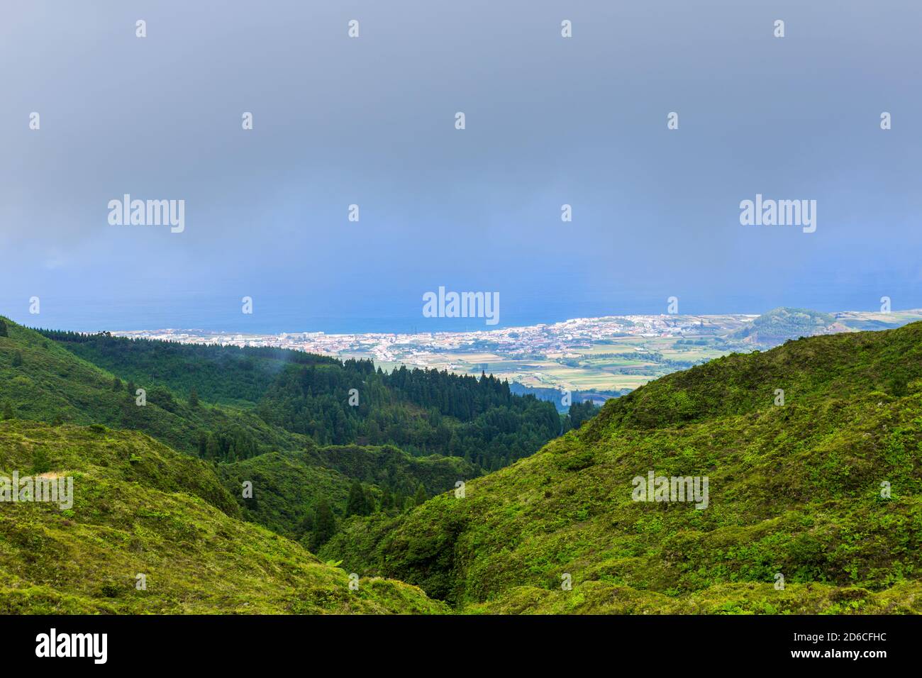 Beautiful landscape sceneries in Azores Portugal. Tropical nature in ...