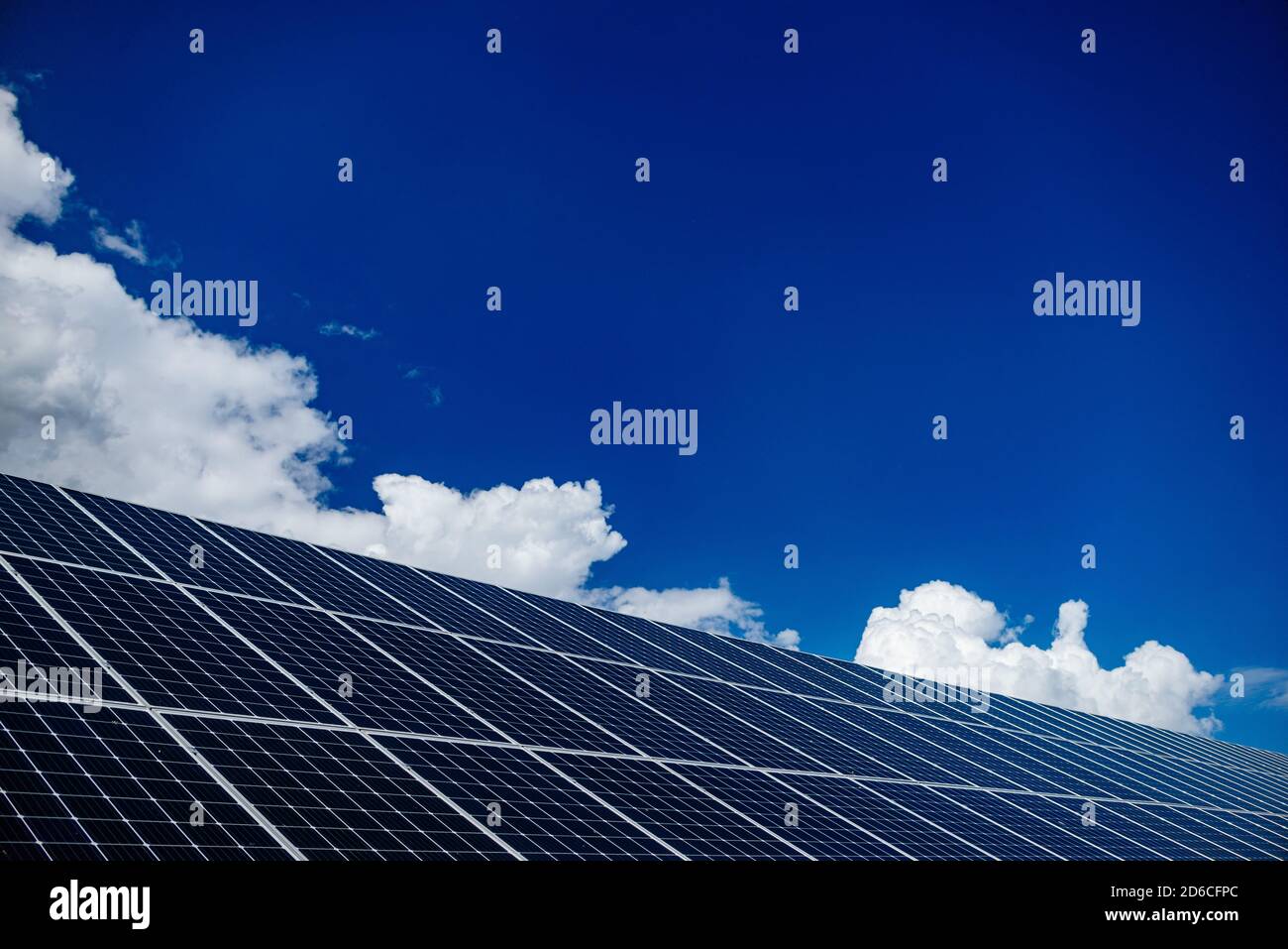 Solar panels. Power station. Blue solar panels. Alternative source of ...
