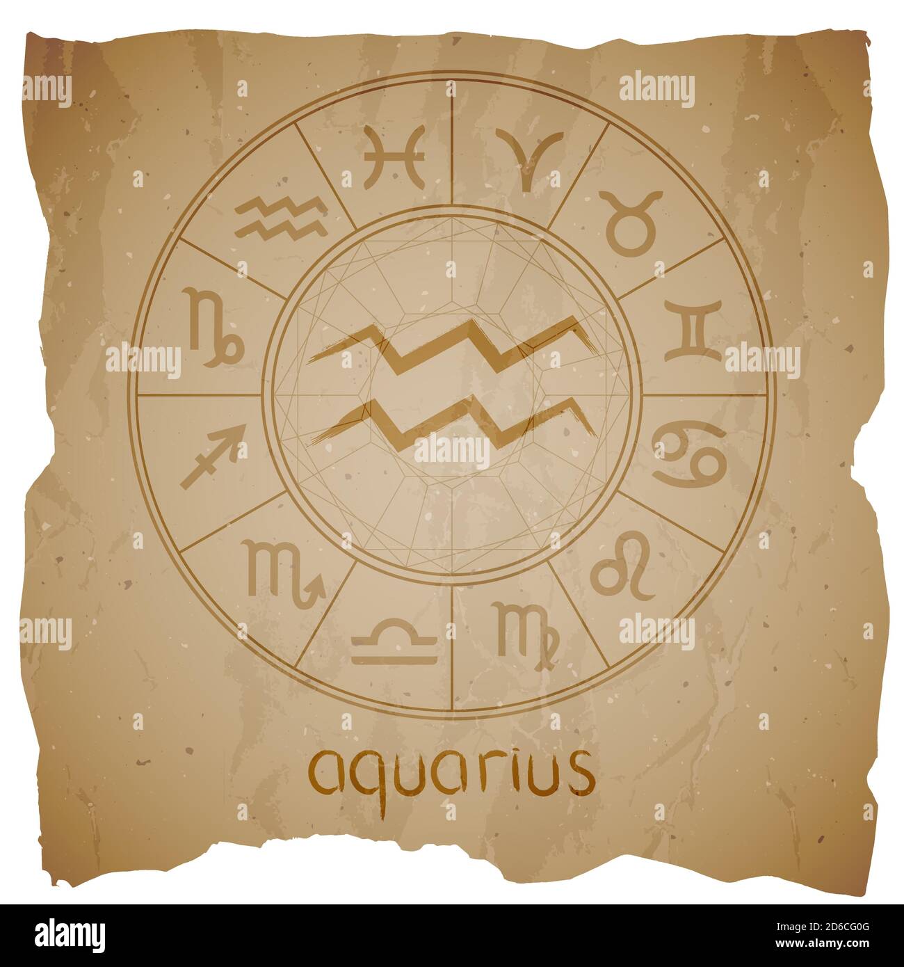 Zodiac signs hand drawn vector vectors hi-res stock photography and ...