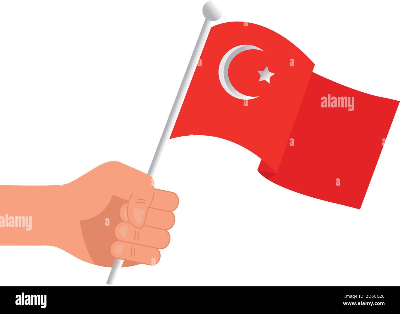 hand holding turkish flag vector design Stock Vector Image & Art - Alamy