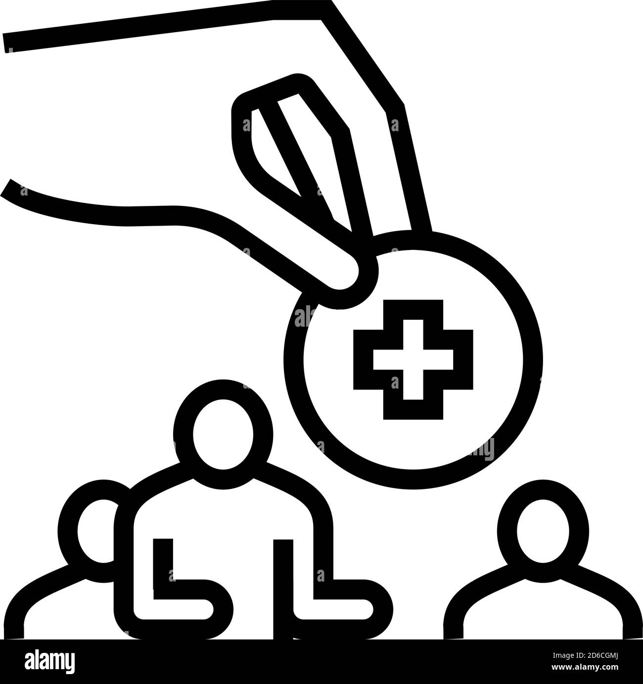 new colleague employee line icon vector illustration Stock Vector Image ...