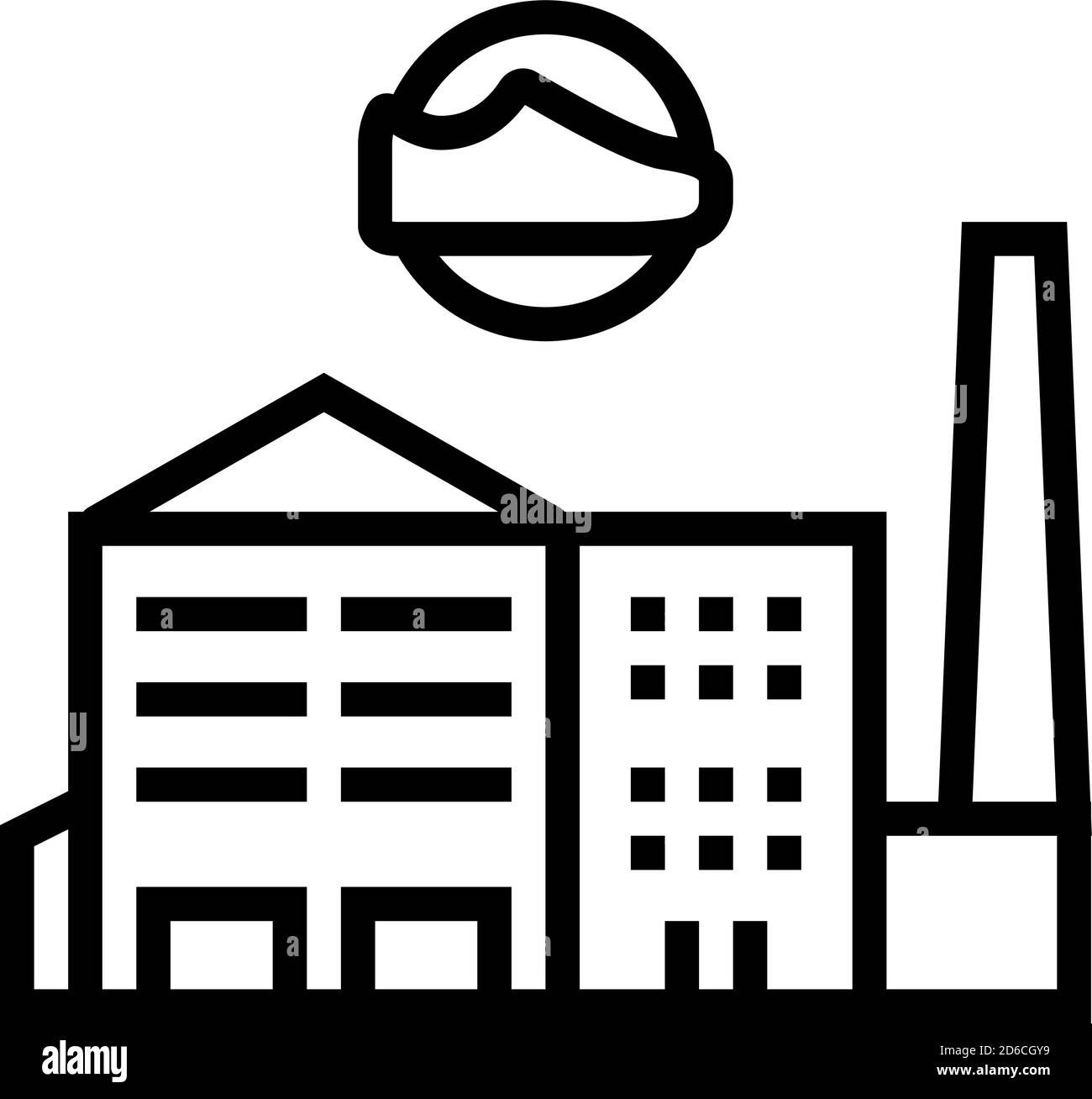 shoes factory line icon vector black illustration Stock Vector Image ...