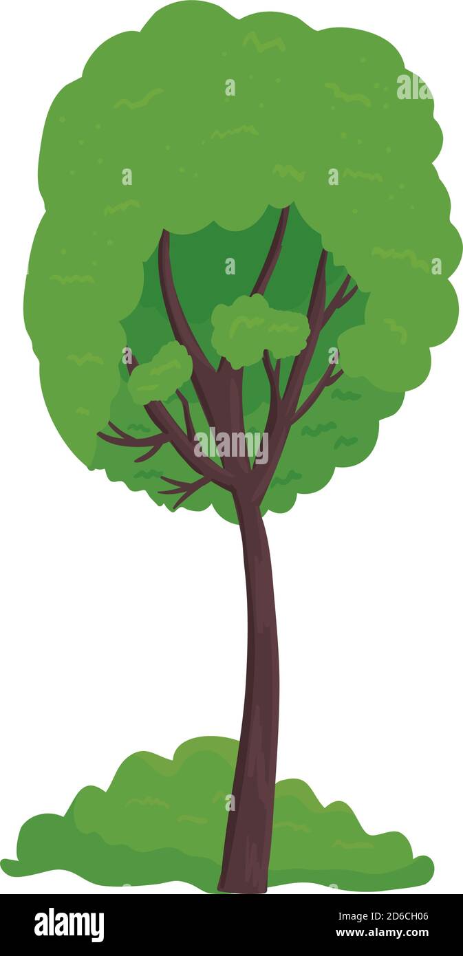 tree with shrub vector design Stock Vector Image & Art - Alamy