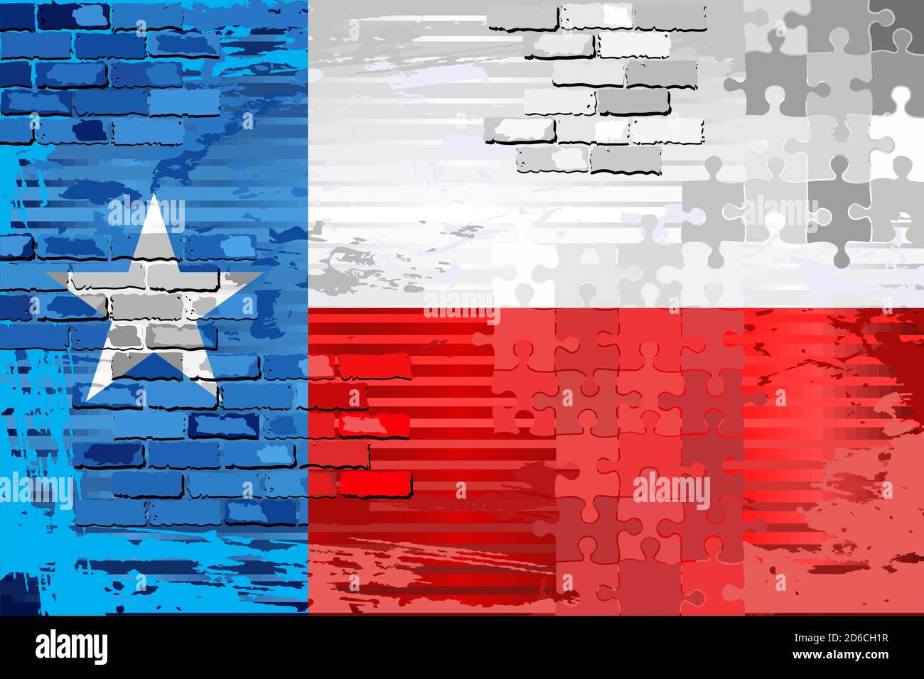 Grunge Abstract flag of the Texas - Illustration, Shiny mosaic vector ...