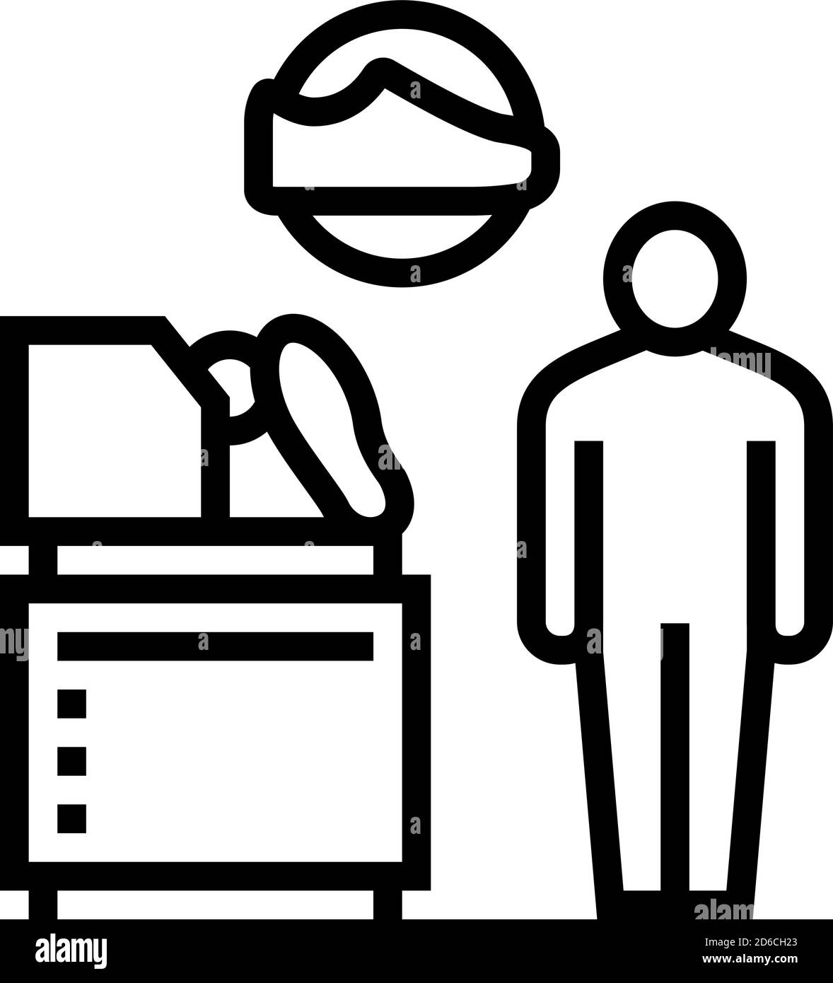 shoes make equipment control line icon vector illustration Stock Vector ...