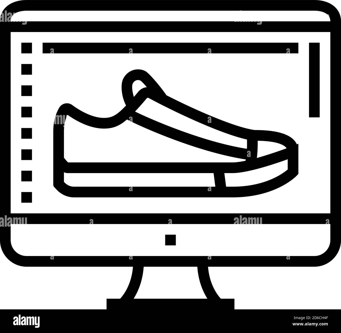 shoe design computer screen line icon vector illustration Stock Vector ...