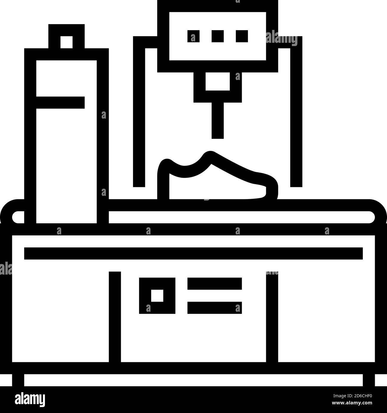 shoes making equipment line icon vector illustration Stock Vector Image ...