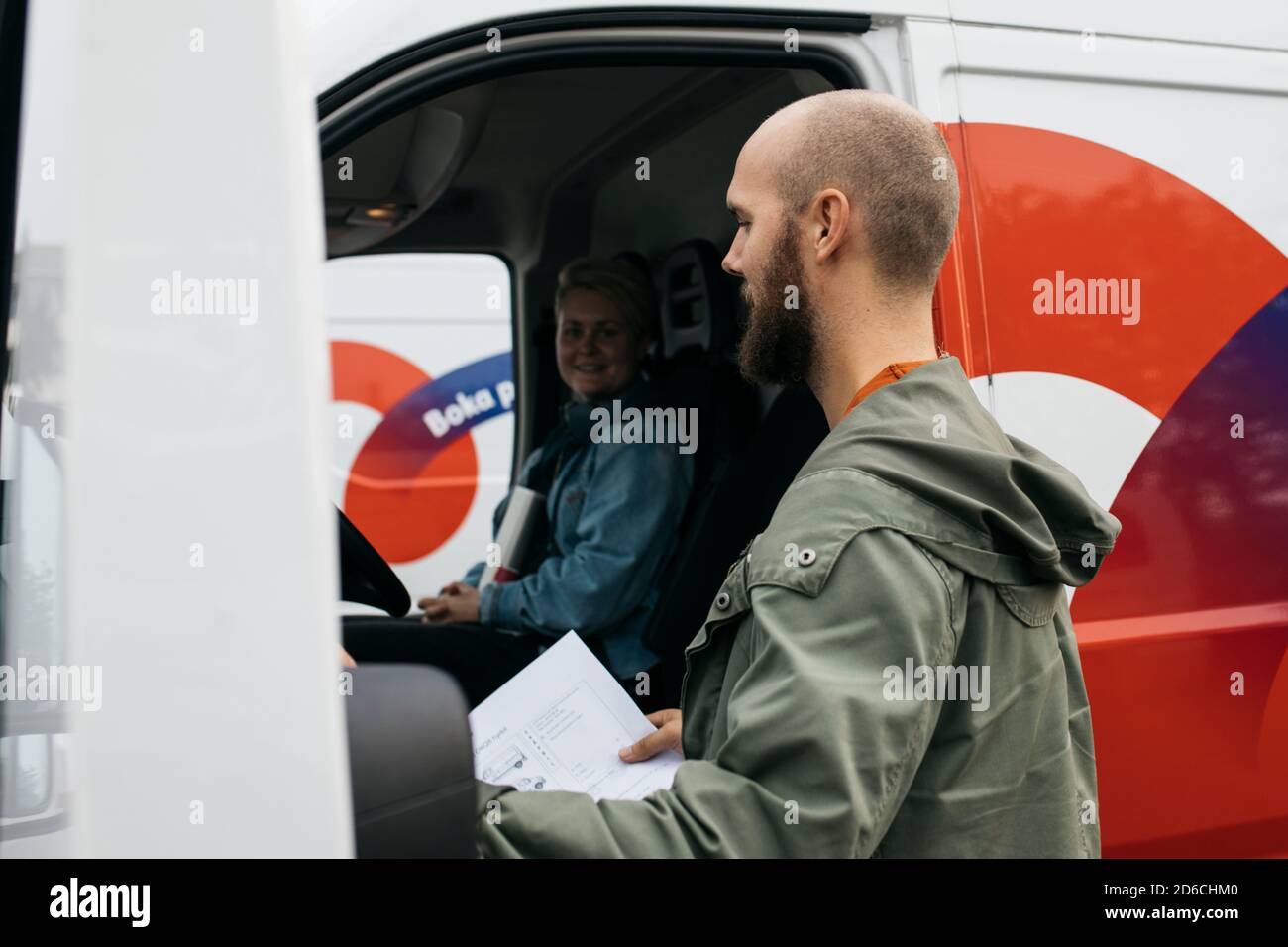 Man entering his van hi-res stock photography and images - Alamy