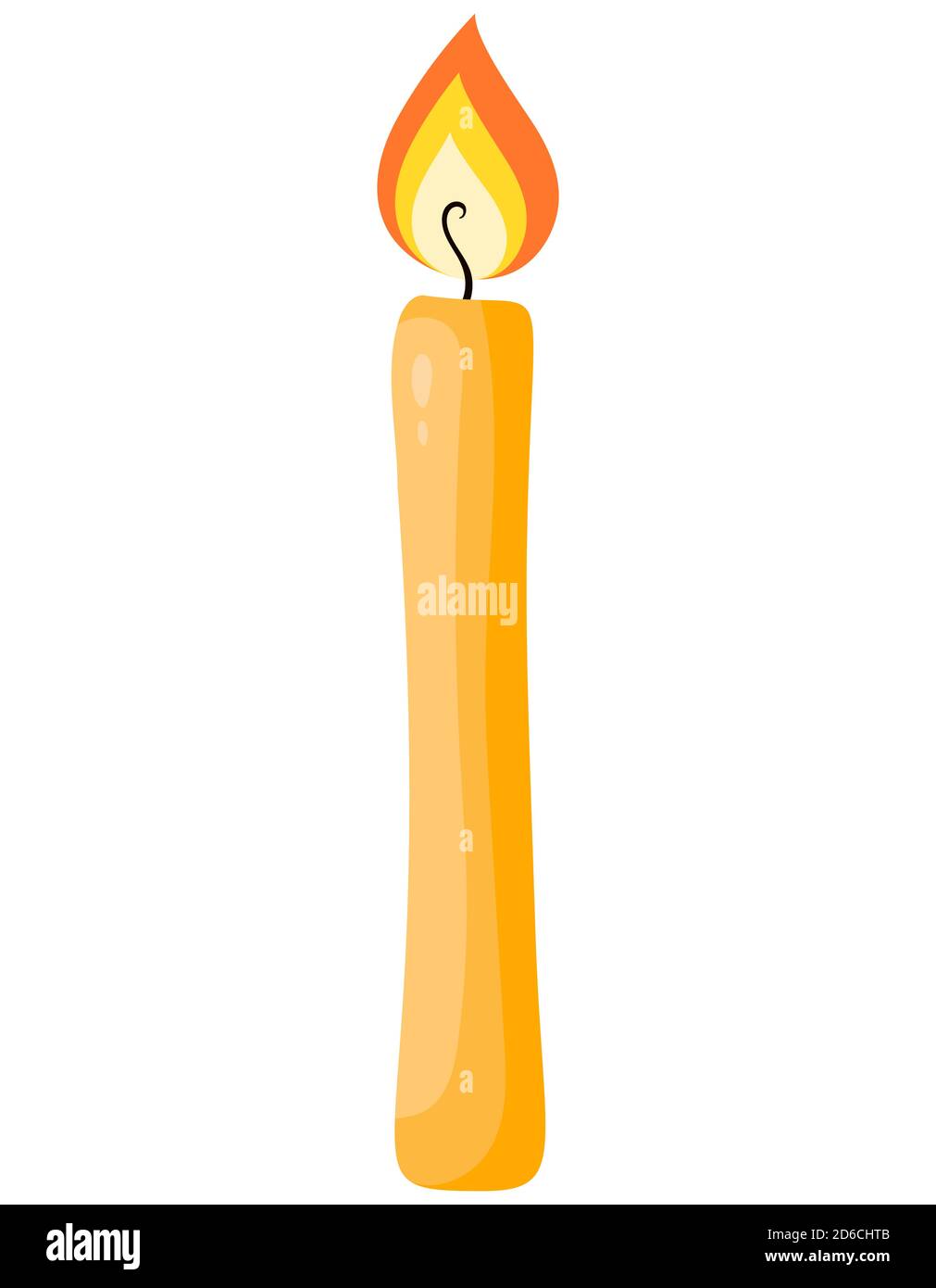 Way Cartoon Orange Candles