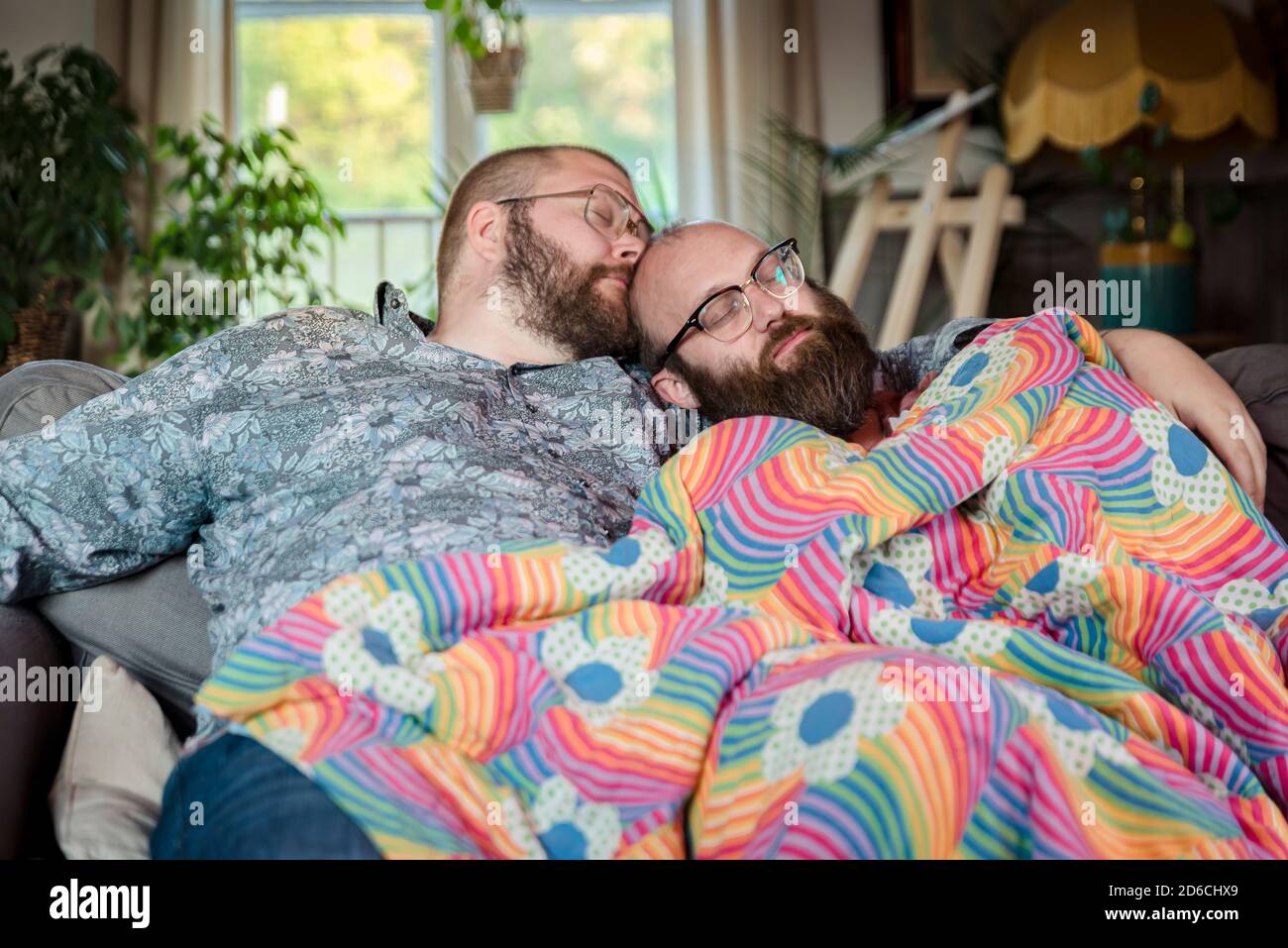 Two men sleeping together hi-res stock photography and images - Alamy