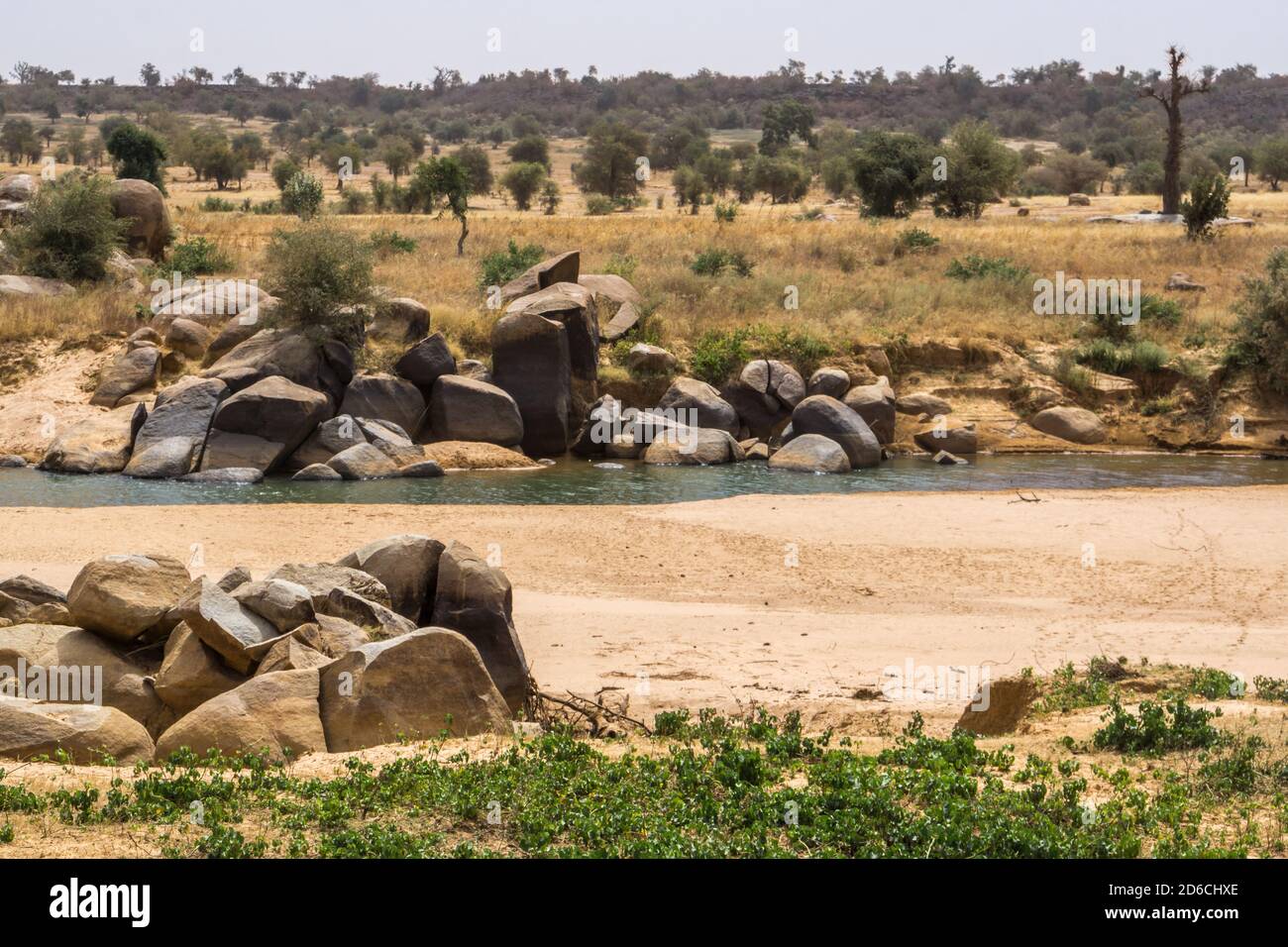 Dried out river bed of the Niger River, Niger, West Africa Stock Photo ...