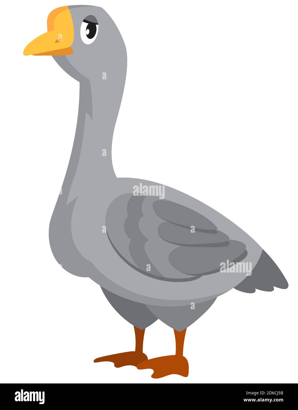 Gander side view. Farm animal in cartoon style Stock Vector Image & Art ...